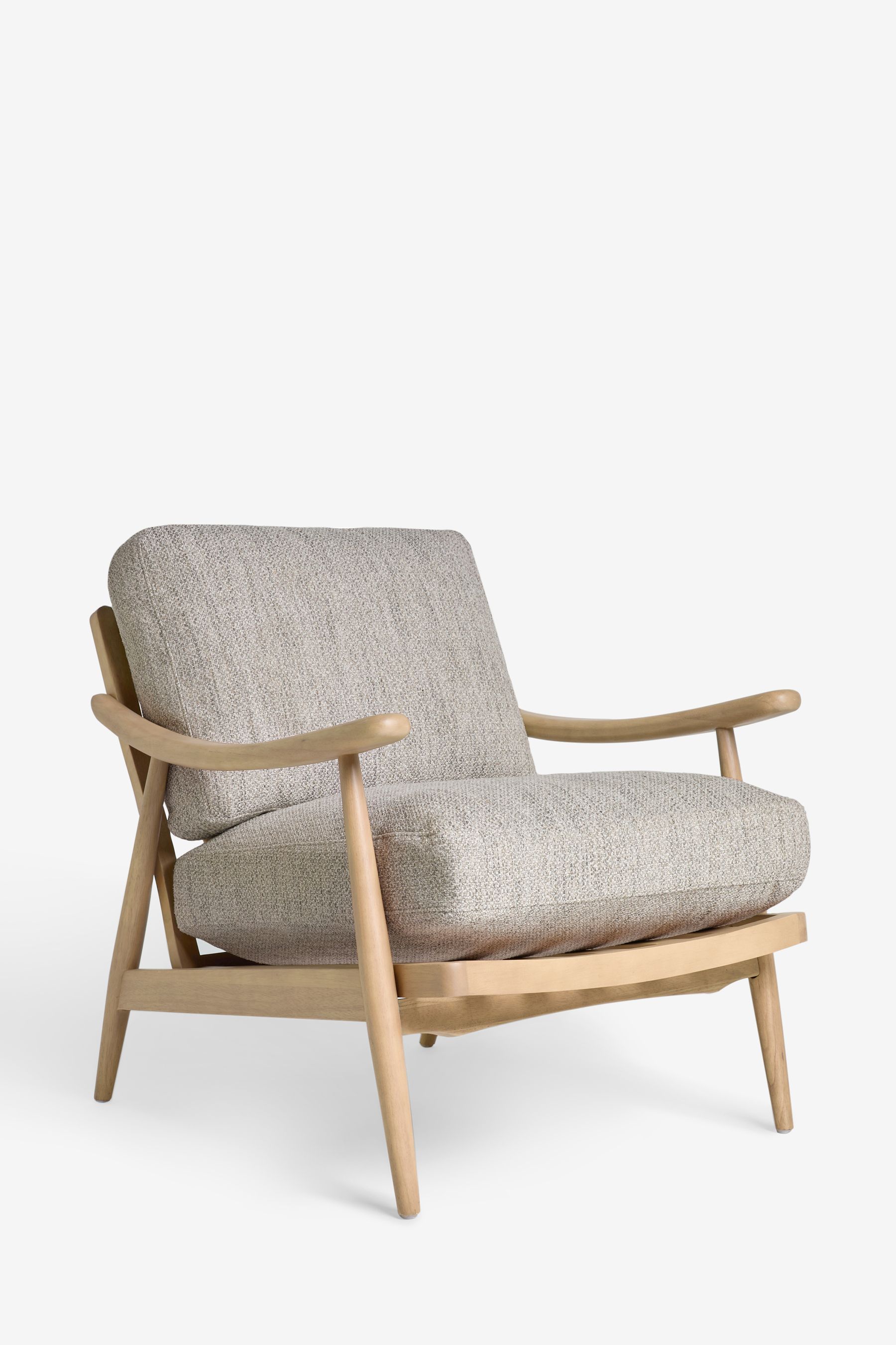 Buy Tweedy Weave Dove Grey, Light Oak Effect Frame Hampton Wooden ...