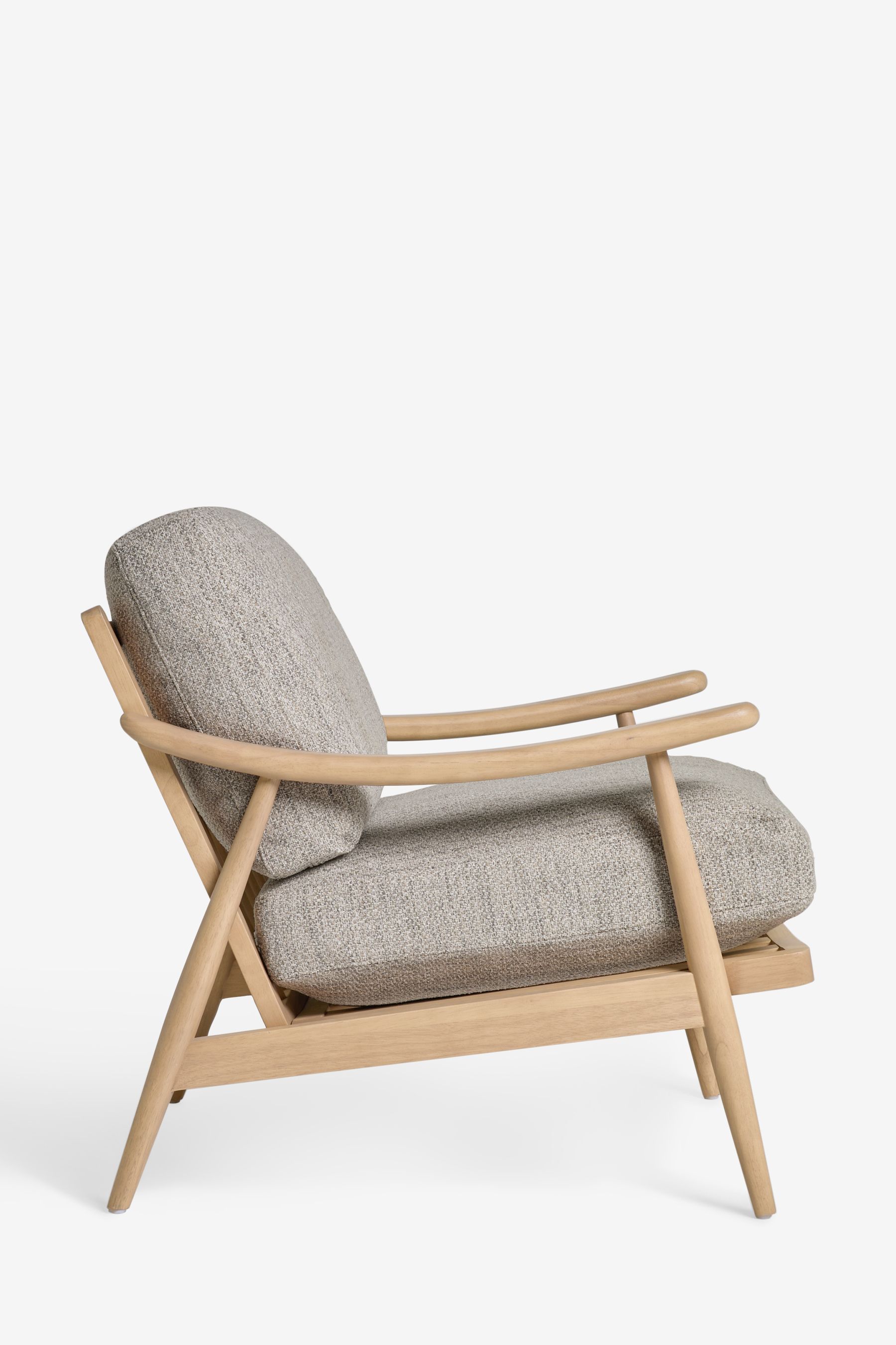 Buy Tweedy Weave Dove Grey, Light Oak Effect Frame Hampton Wooden ...