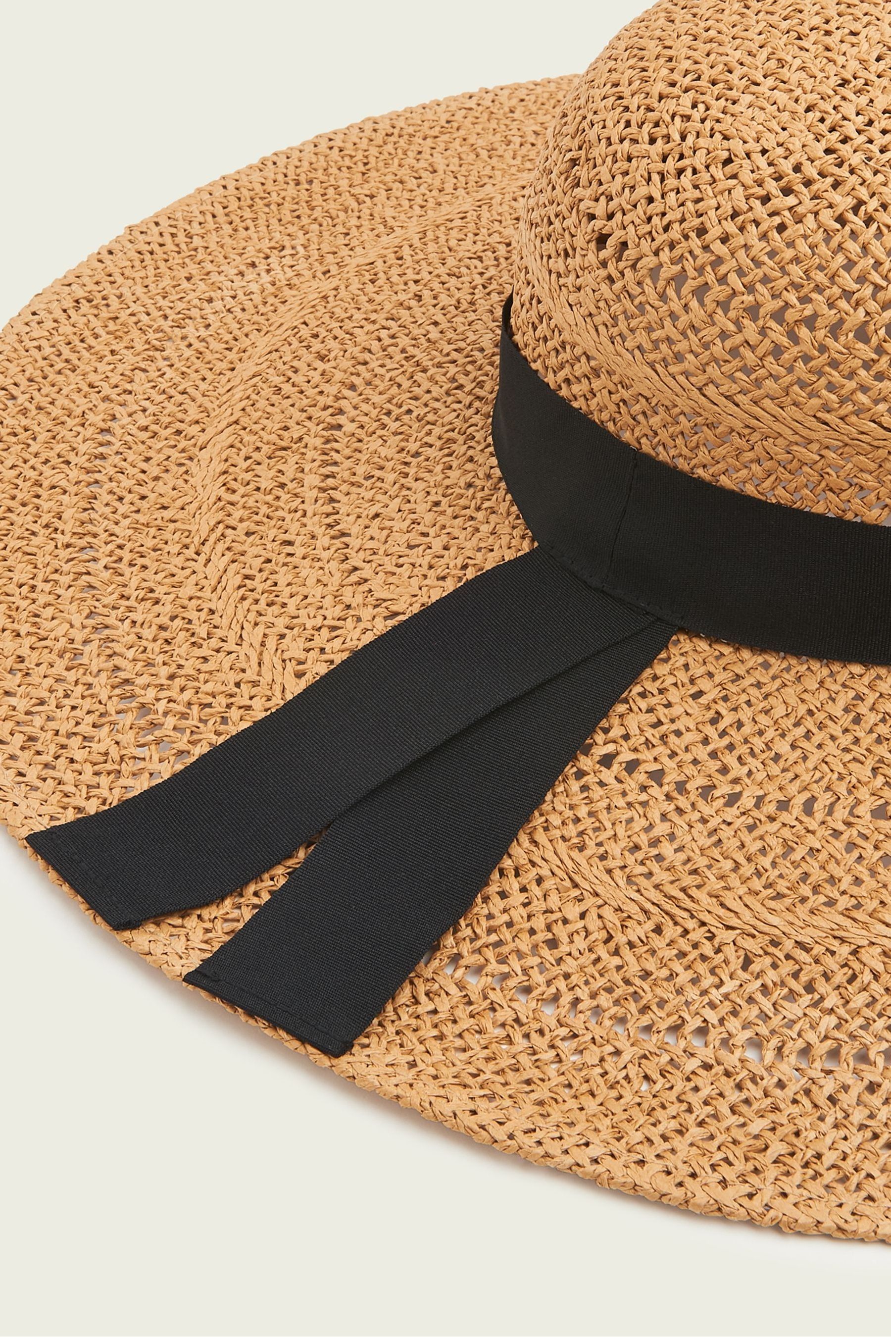 Buy LK Bennett Natural Saffron Floppy Hat With Ribbon from the Next UK ...