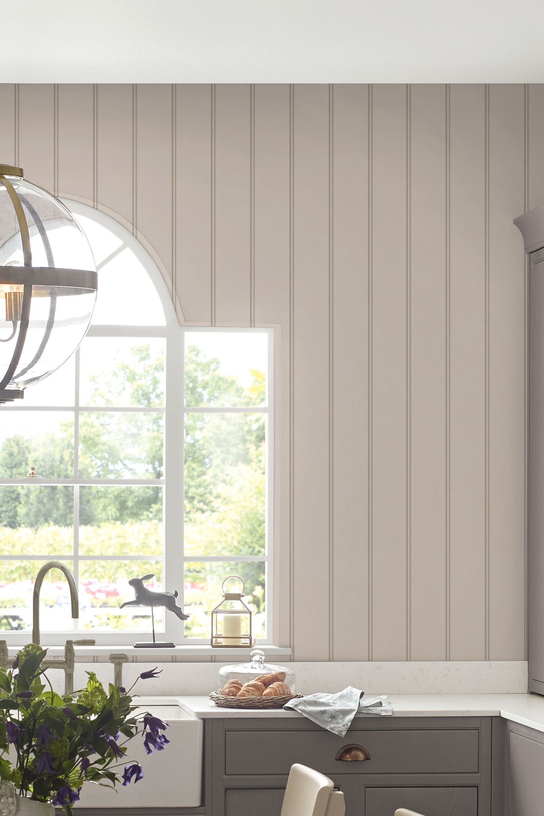 Buy Laura Ashley Dove Grey Chalford Wood Panelling A4 Wallpaper Sample ...