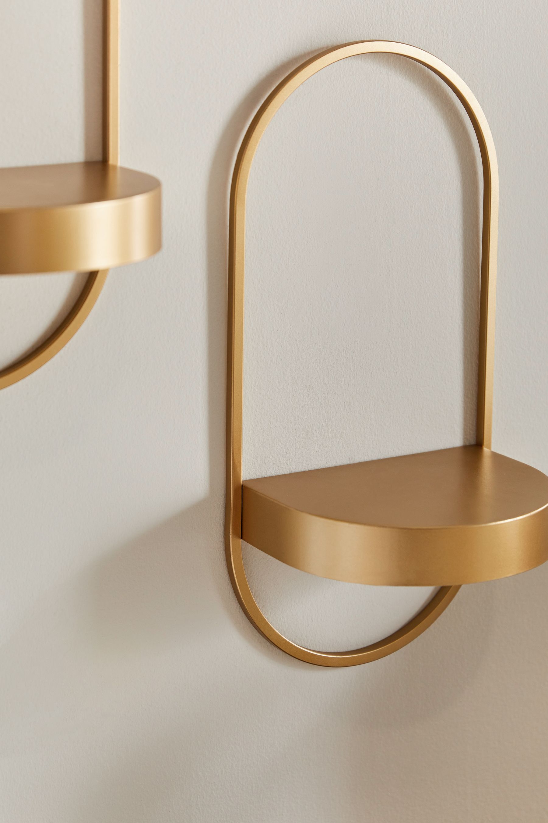 Buy Gold Bronx Set of 2 Display Shelves from the Next UK online shop