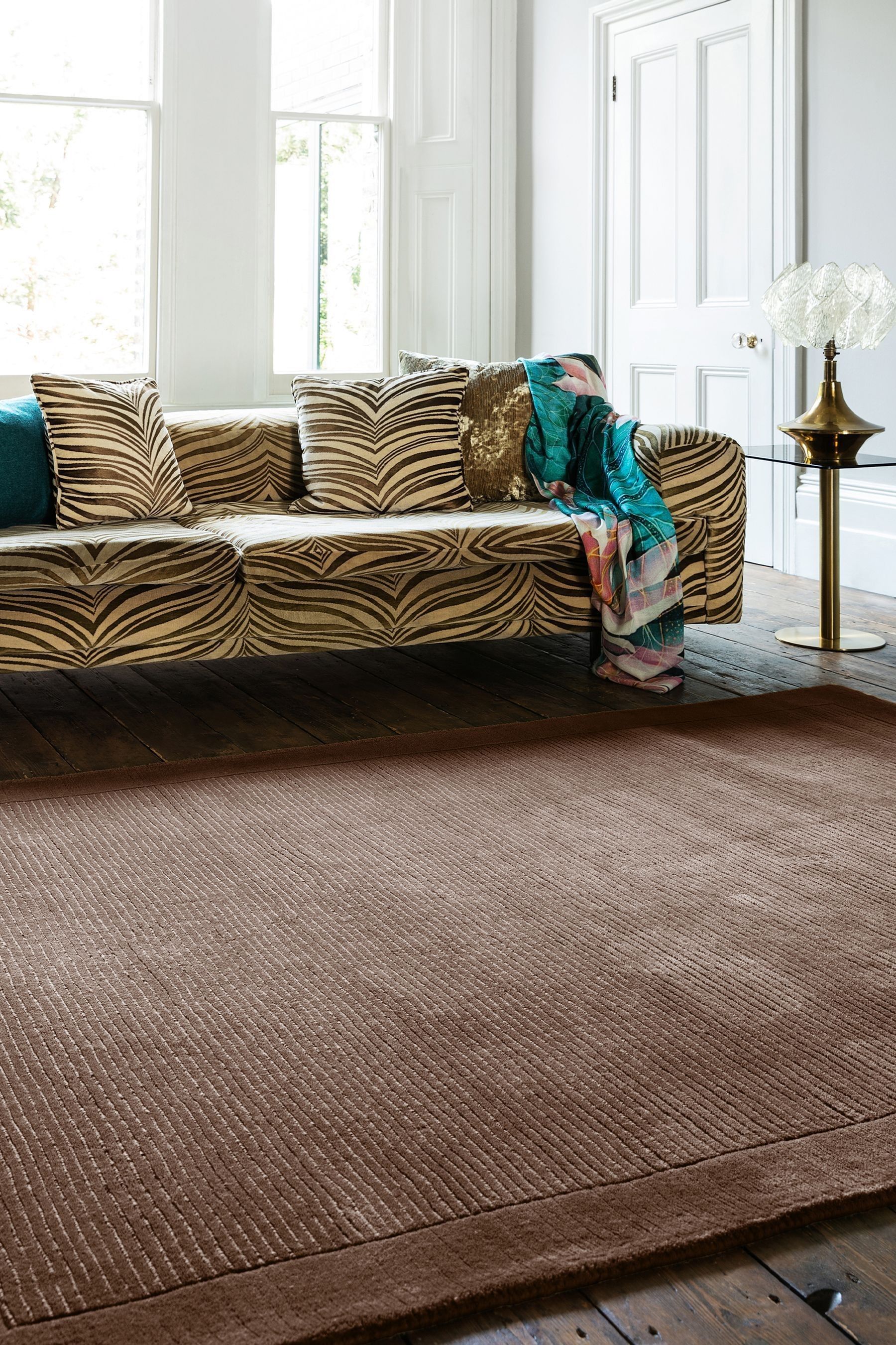 Buy Asiatic Rugs Chocolate Brown York Lustre Rug from the Next UK ...