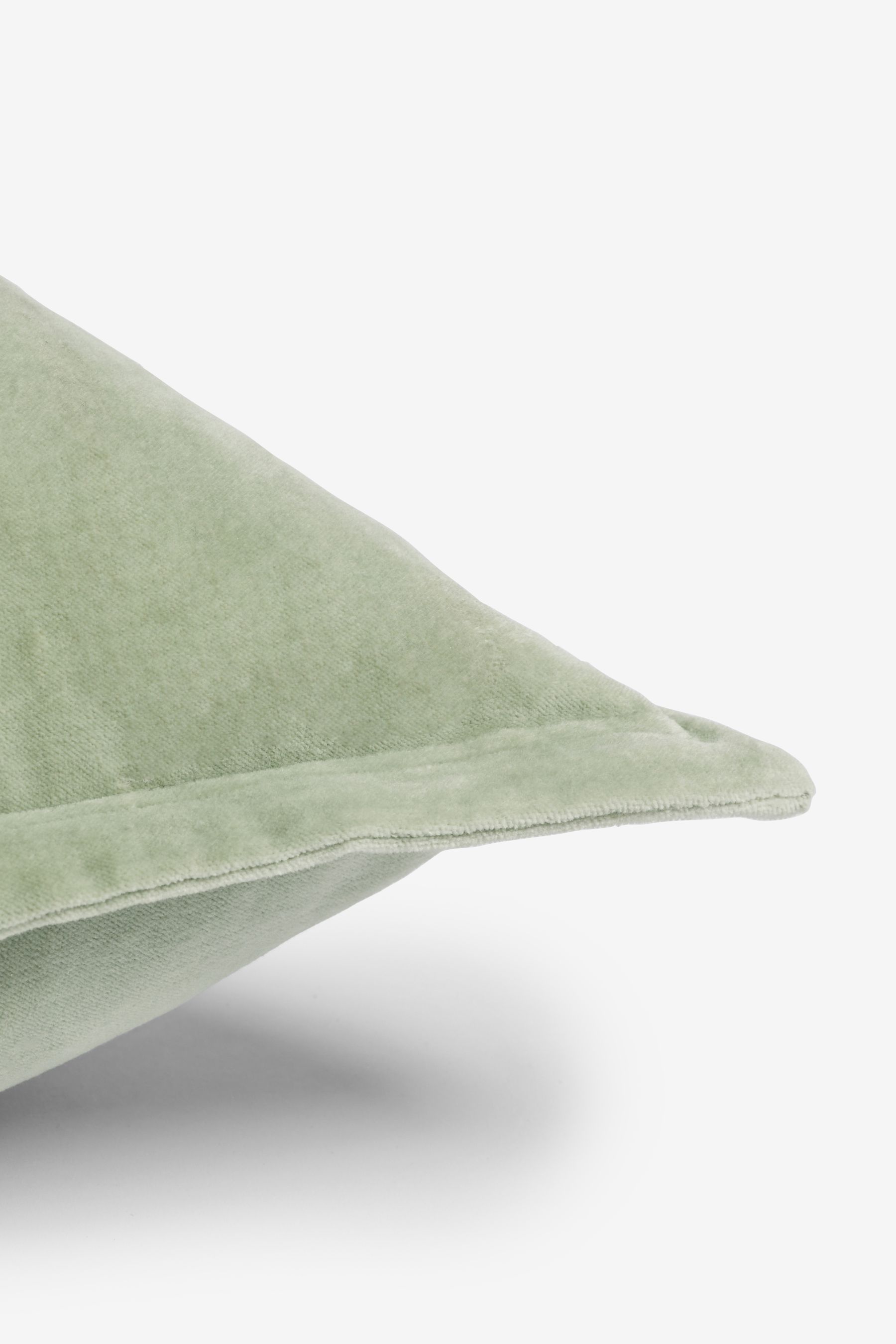 Buy French Connection Sage Green 100% Cotton Washed Velvet Cushion from ...