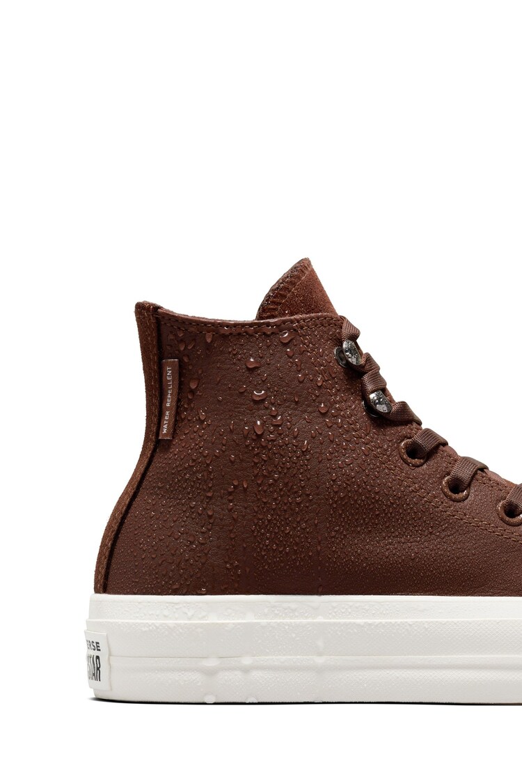 Buy Converse Brown Chuck Taylor All Star Lift Leather Trainers from the ...
