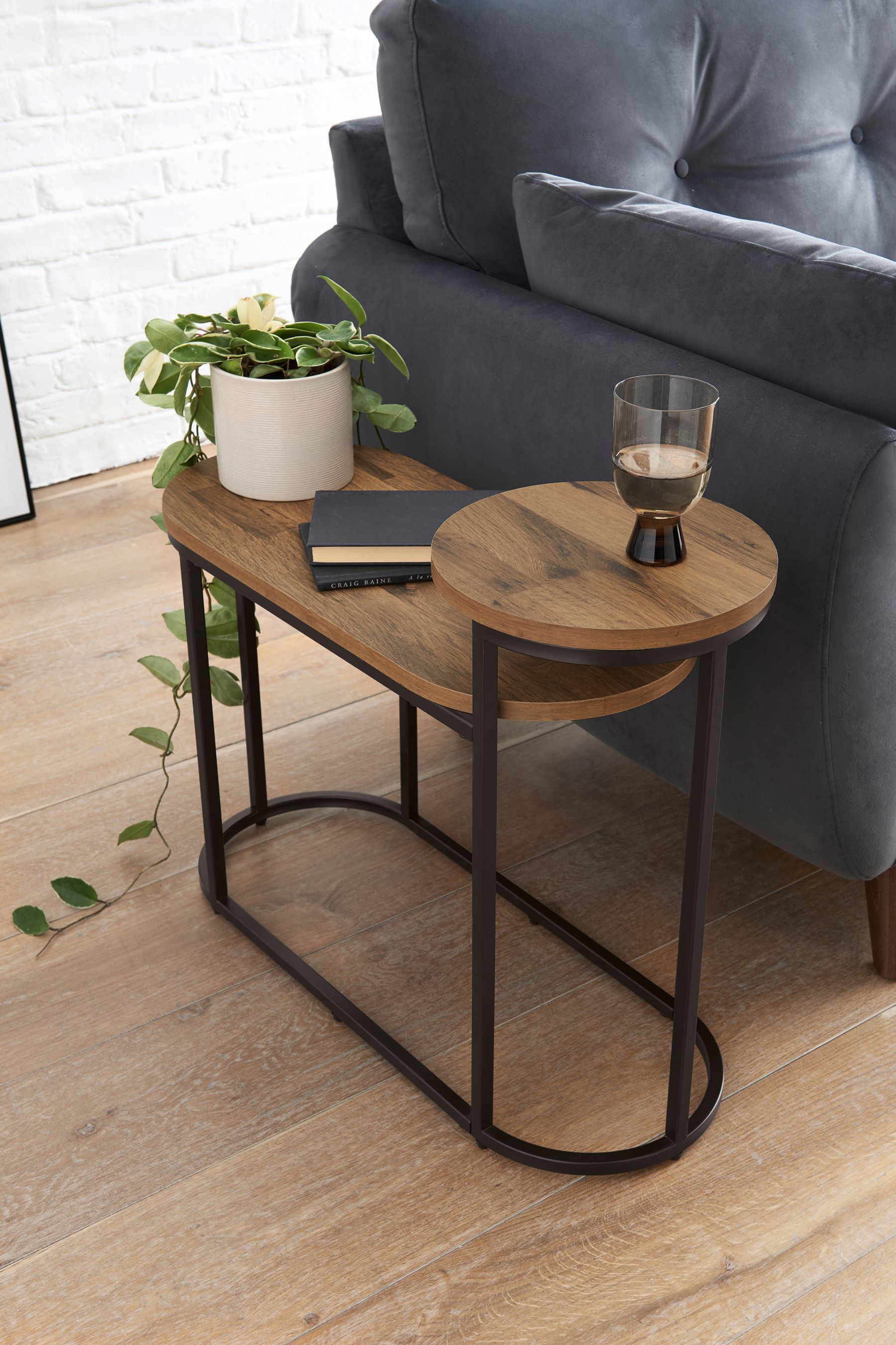 Buy Dark Bronx Oak Effect Side Table from Next Ireland