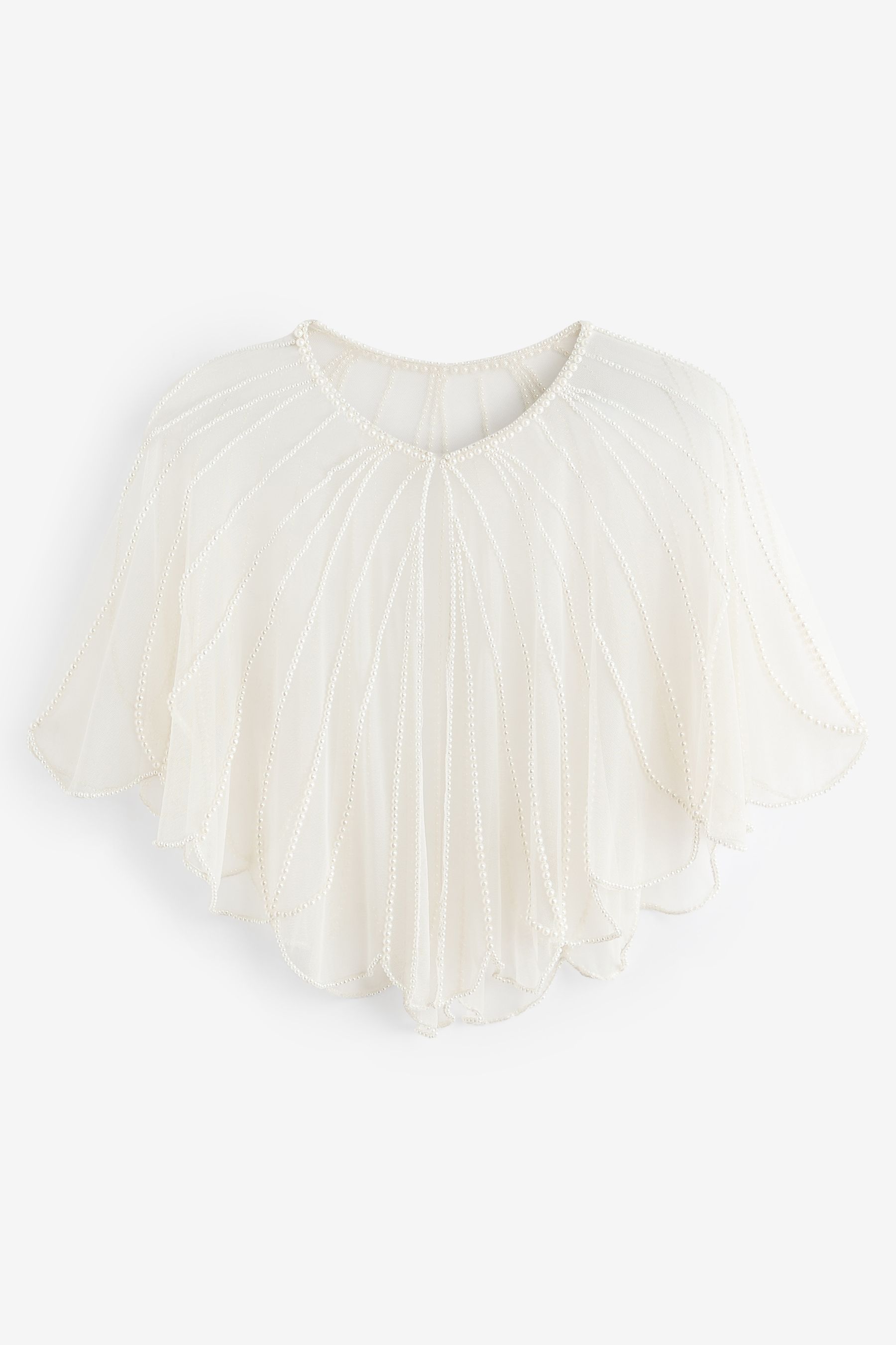 Buy Ivory Cream Pearl Sheer Cape Cover-Up from the Next UK online shop