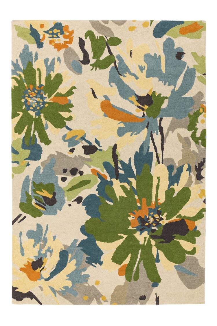 Buy Asiatic Rugs Green Reef Wool Floral Rug from the Next UK online shop