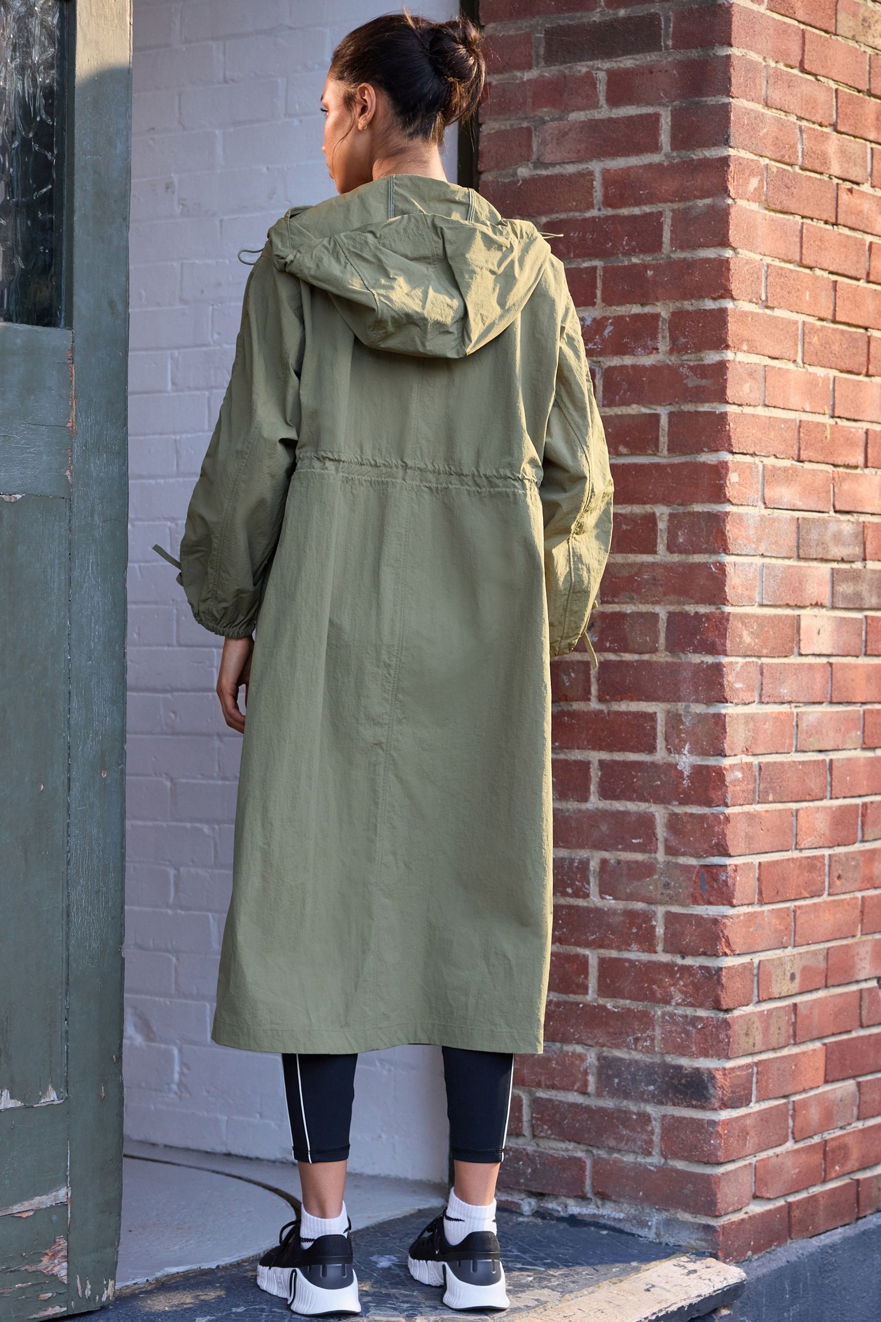 Buy Khaki Green Longline Shower Resistant Raincoat from the Next UK ...