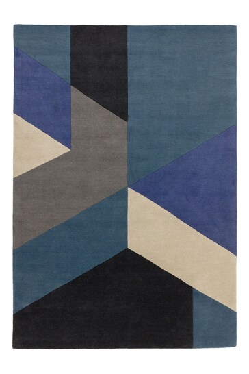 Buy Asiatic Rugs Blue Reef Wool Big Geo Rug from the Next UK online shop