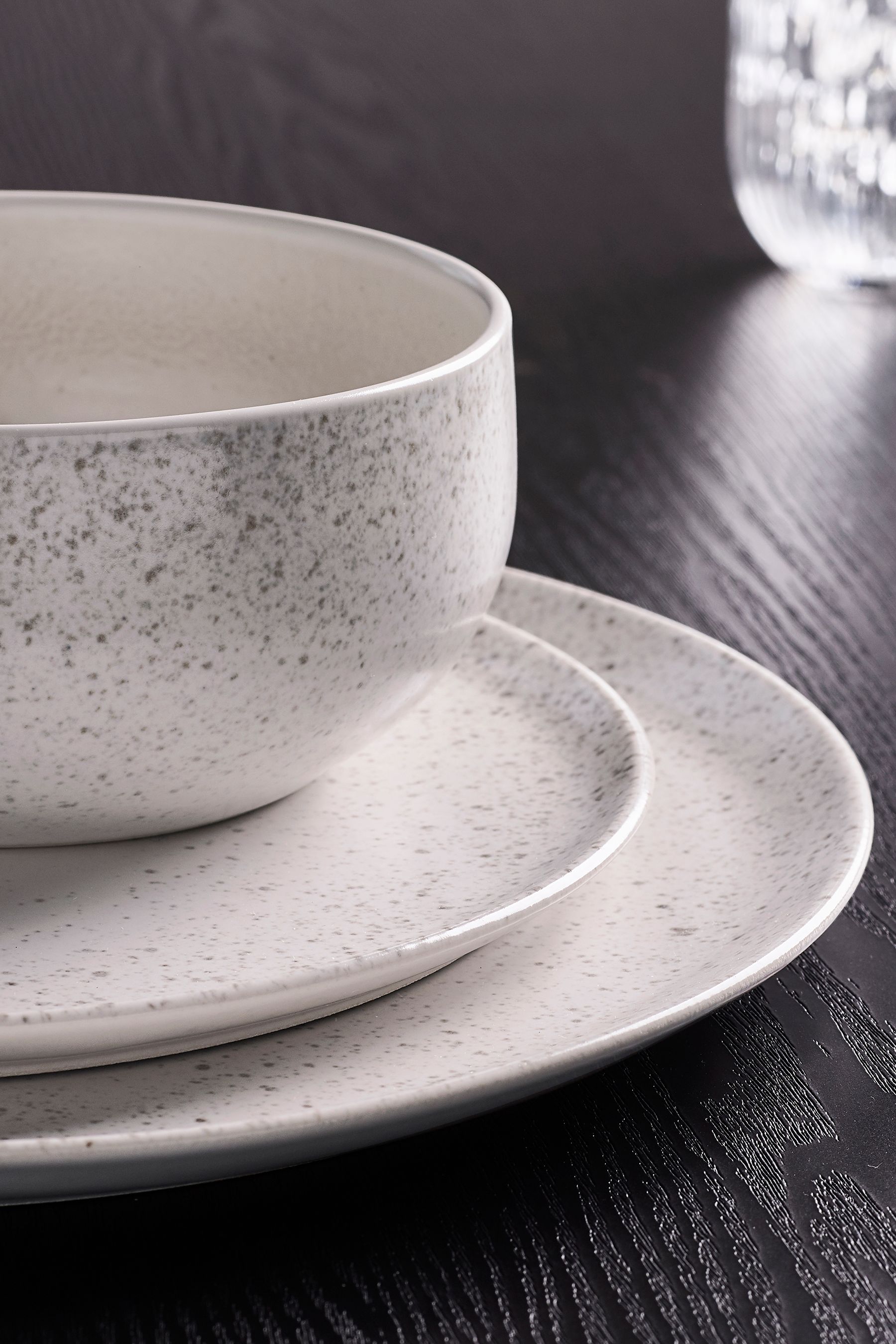 Buy 12 Piece Grey Speckle Marley Dinner Set Dinner Set from the Next UK ...