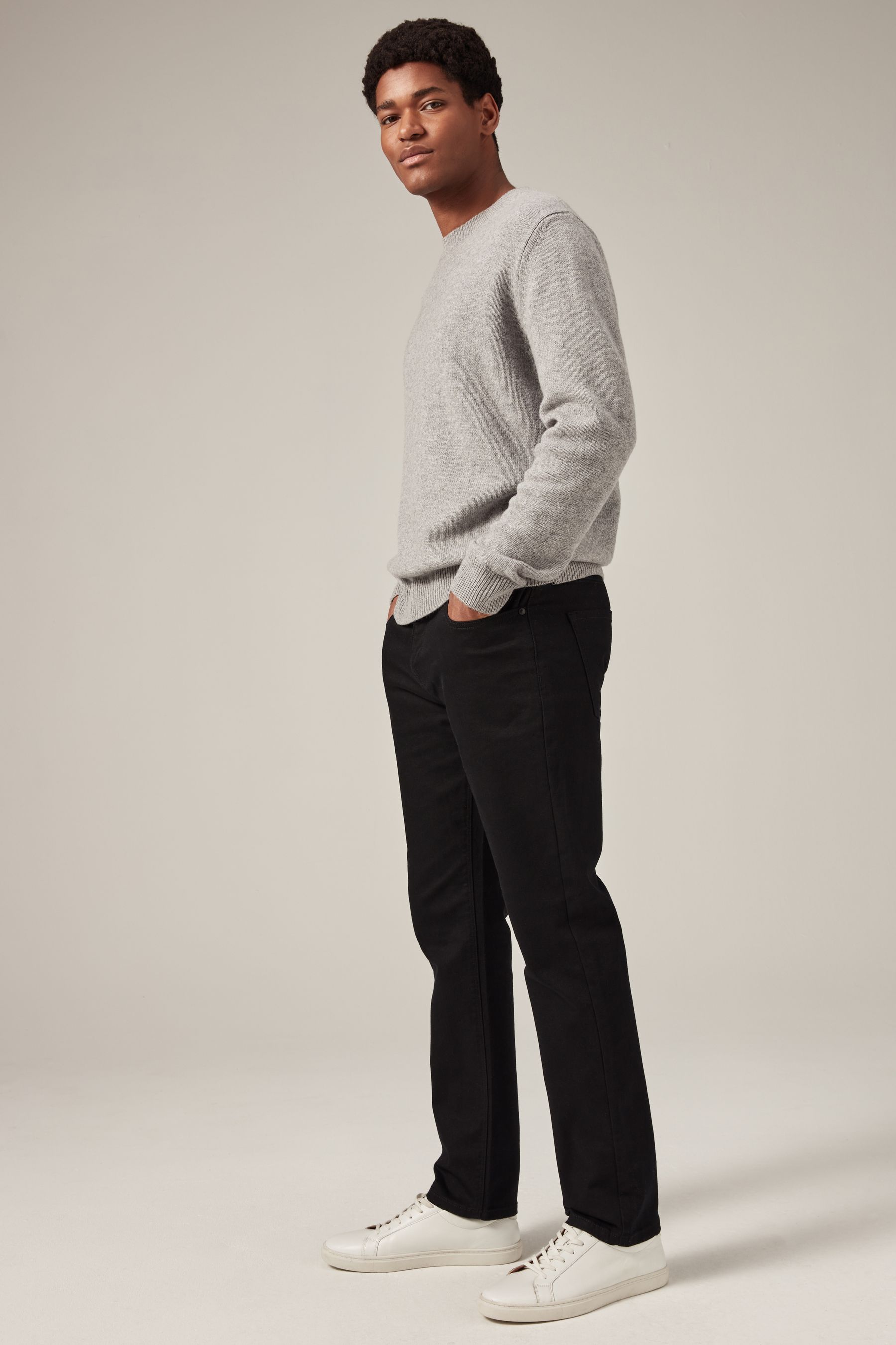 Buy Black Solid Slim Fit Classic Stretch Jeans from Next Australia