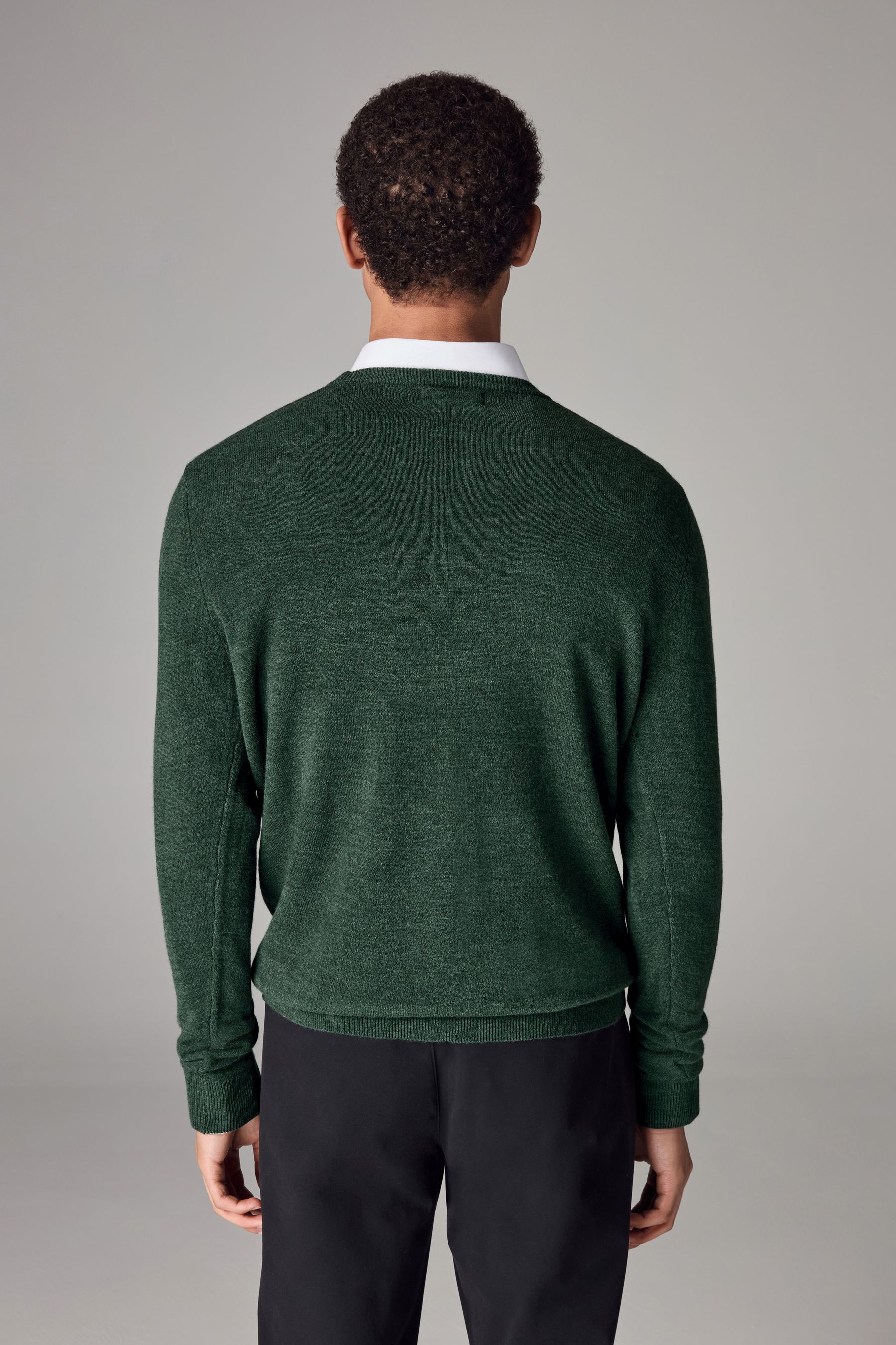 Buy Dark Green Crew Neck Regular Soft Touch Knit Jumper from the Next ...