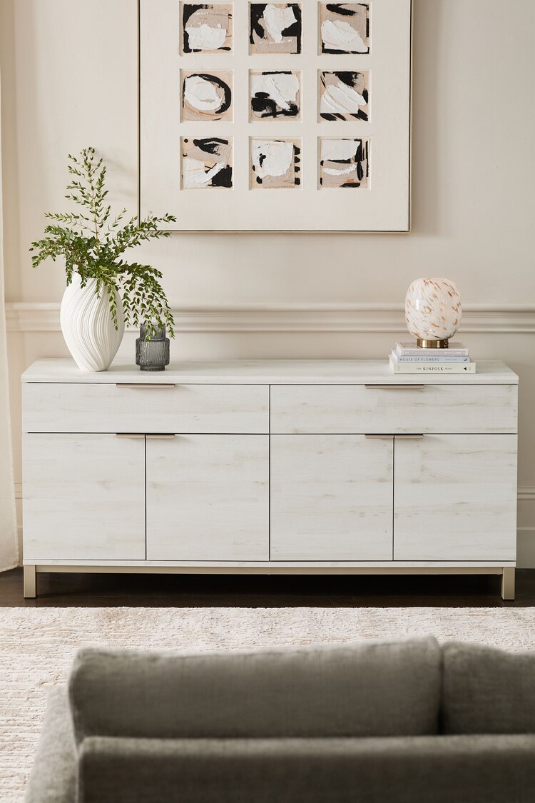 Buy White Bronx Oak Effect Large Sideboard from the Next UK online shop