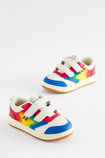 Buy Little Bird by Jools Oliver Multi Rainbow Star Low Top Trainers ...