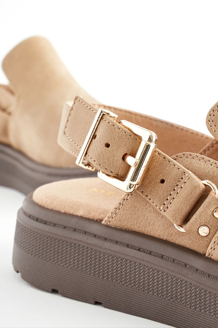 Buy Neutral Beige Adjustable Buckle Chunky Clogs from the Next UK ...