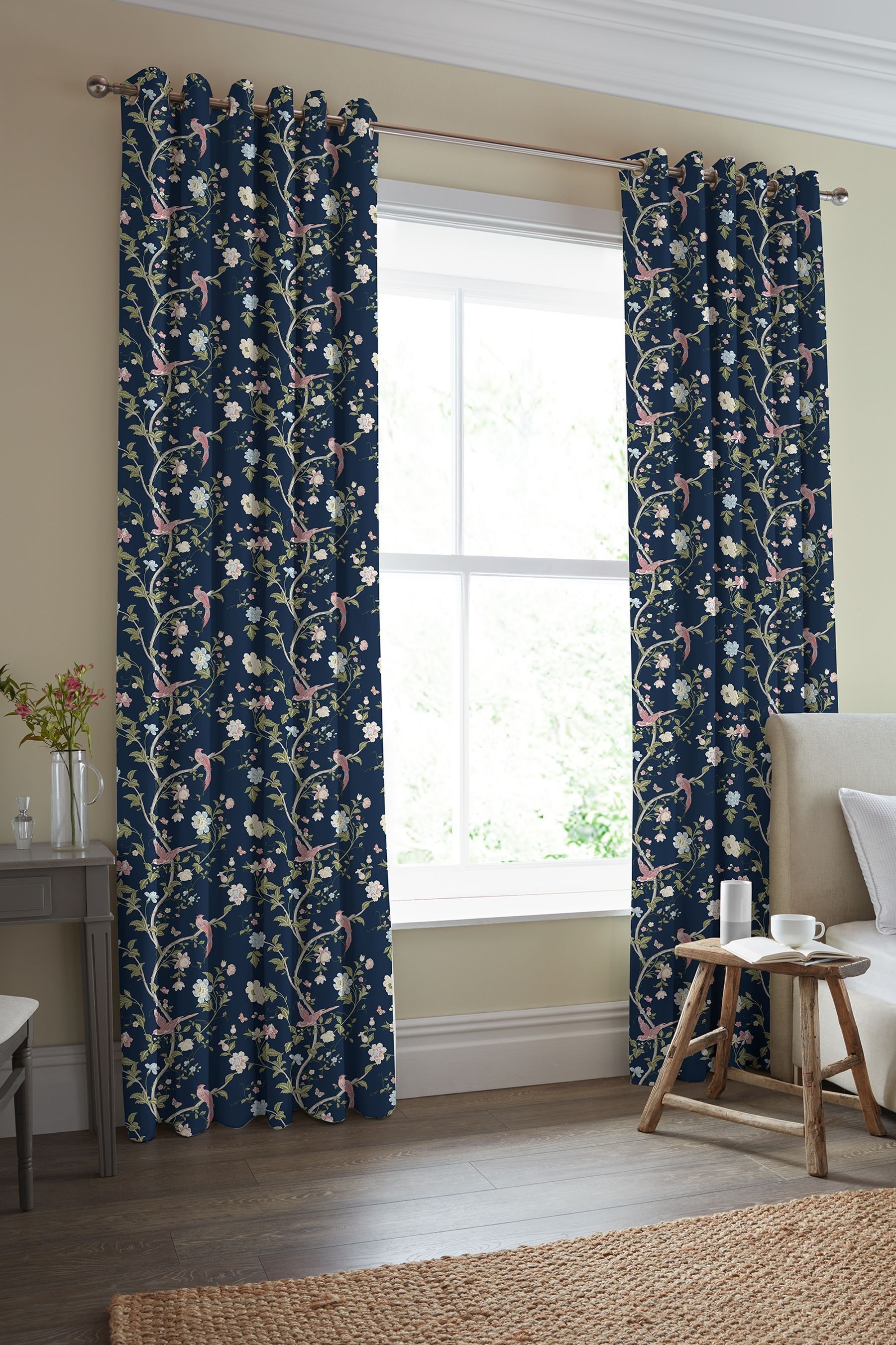 Buy Laura Ashley Midnight Blue Summer Palace Made to Measure 100% ...