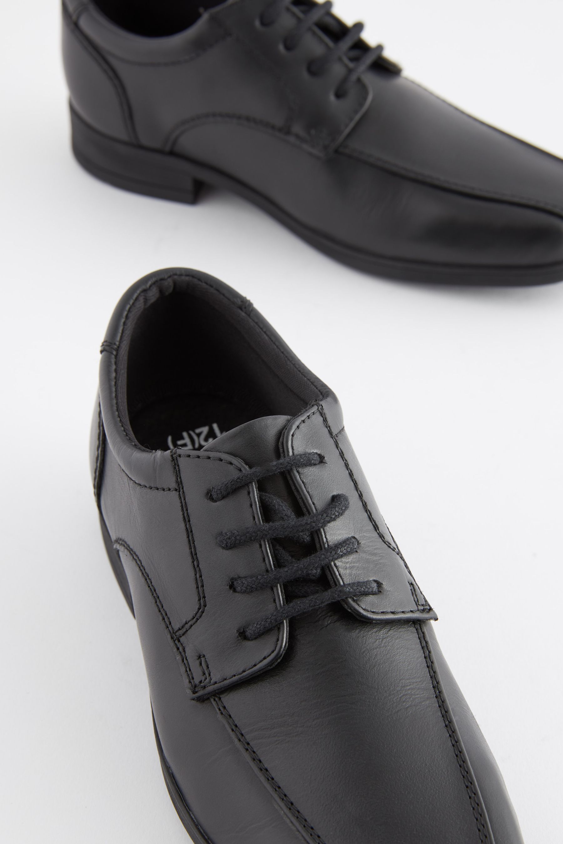 Buy Black Standard Fit (F) School Leather Lace-Up Shoes from the Next ...