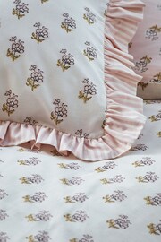 Buy Pink Block Floral Printed Polycotton Duvet Cover and Pillowcase ...