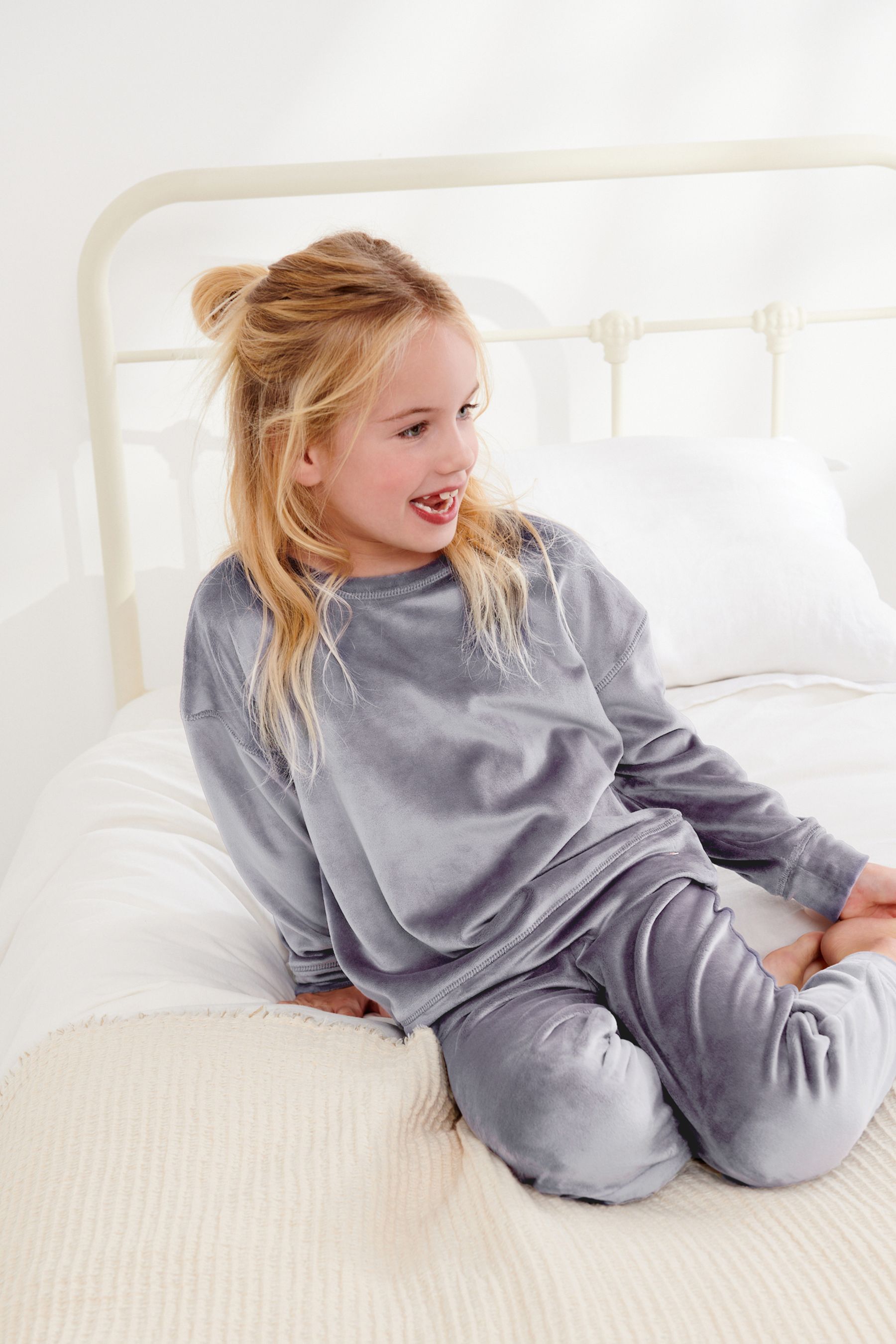 Buy Grey Velour Lounge Set (3-16yrs) from the Next UK online shop