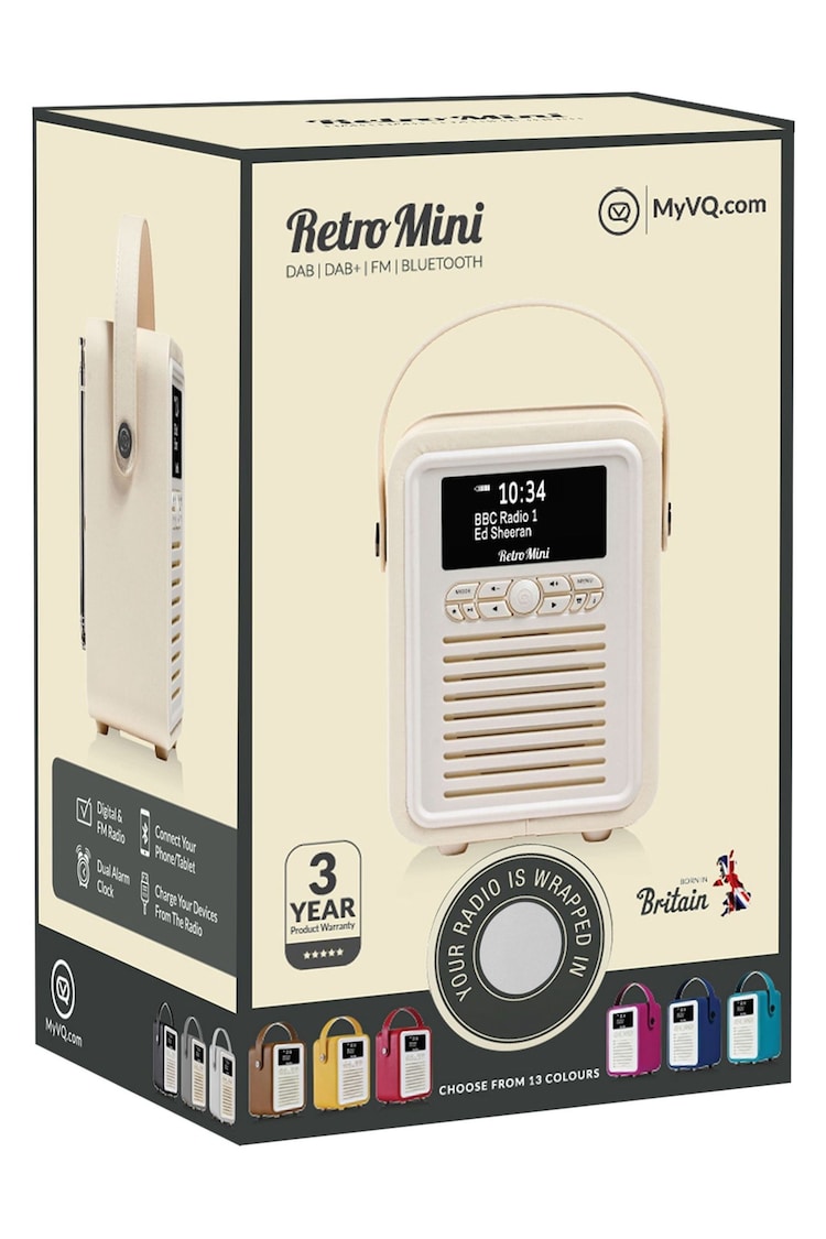 Buy VQ Grey Light Grey Retro Mini DAB Radio from the Next UK online shop