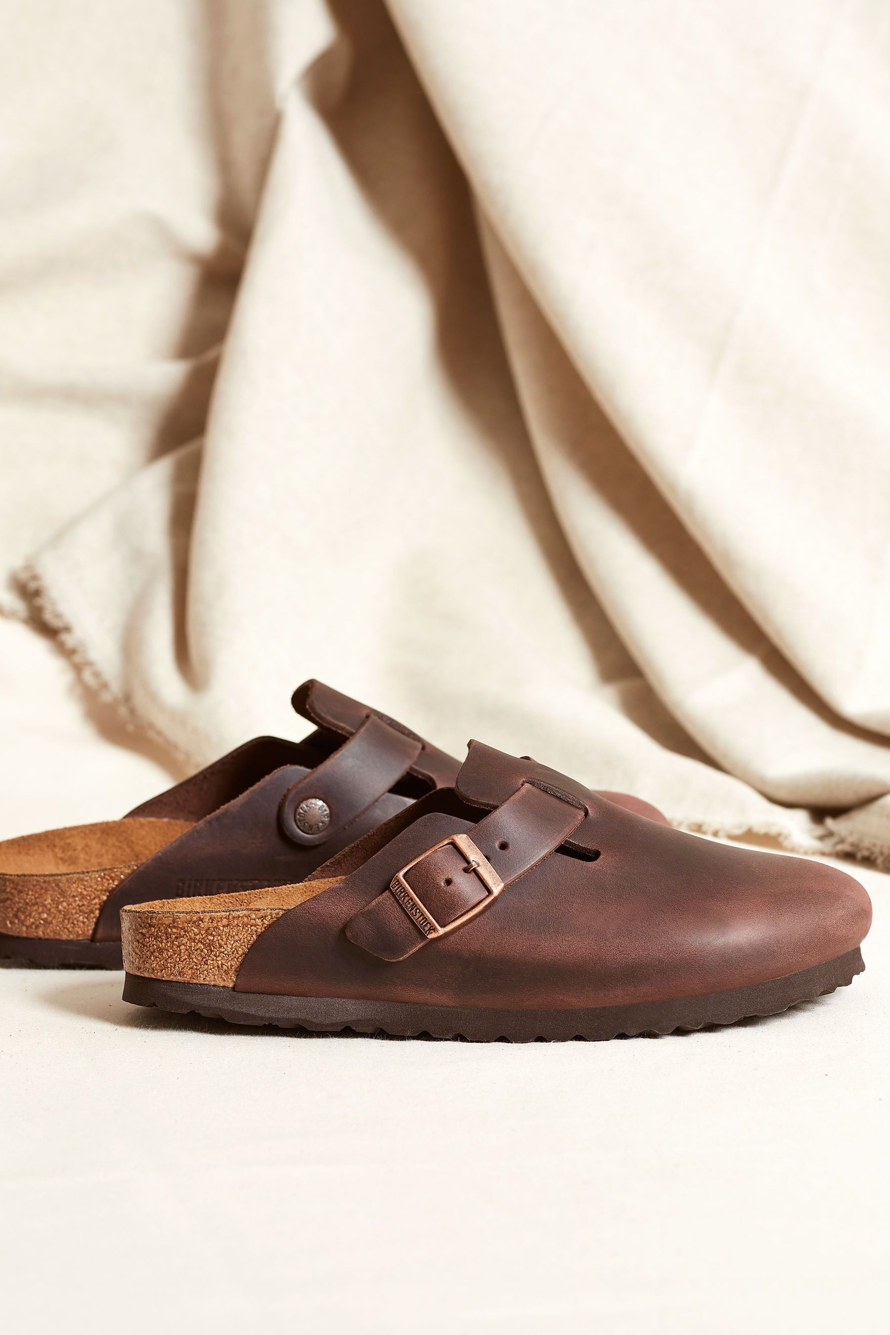 Buy Birkenstock Brown Boston Oil Leather Clogs from the Next UK online shop