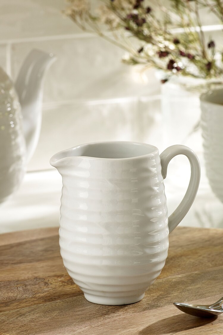 Buy White Malvern Embossed Milk Jug from the Next UK online shop