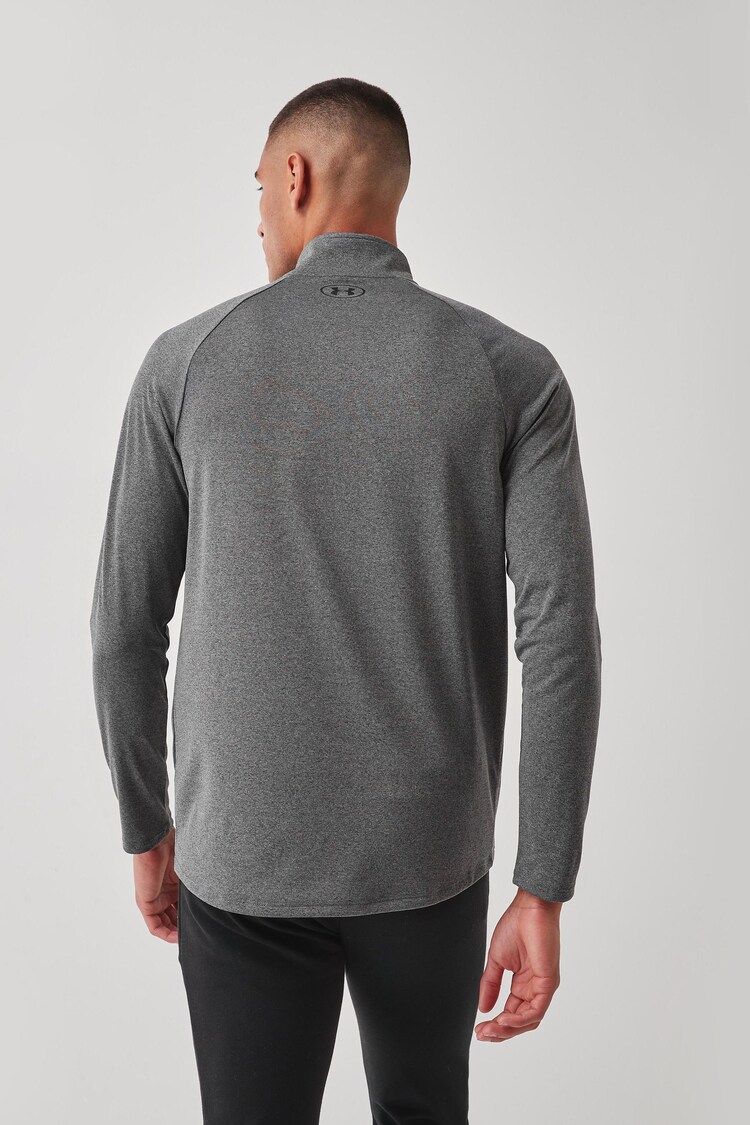 Buy Under Armour Grey Tech Quarter Zip Fleece from the Next UK online shop