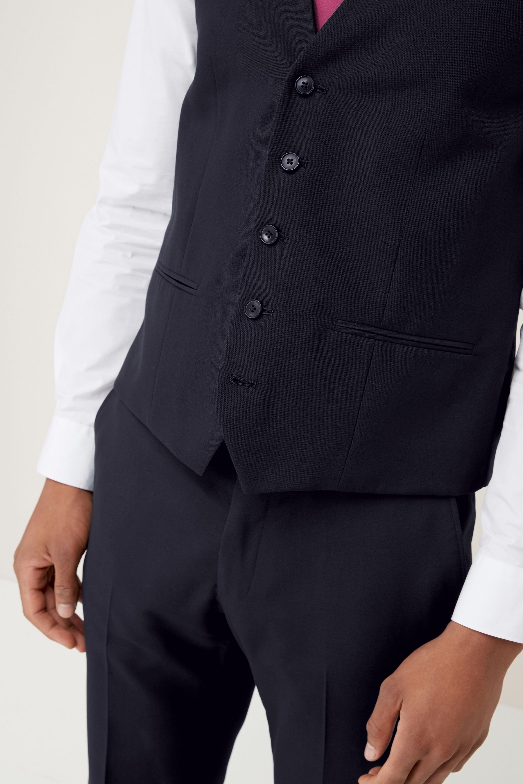 Buy Navy Blue Regular Fit Waistcoat from the Next UK online shop