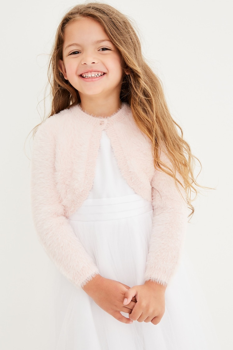 Buy Pink Fluffy Shrug Cardigan (12mths-16yrs) from the Next UK online shop