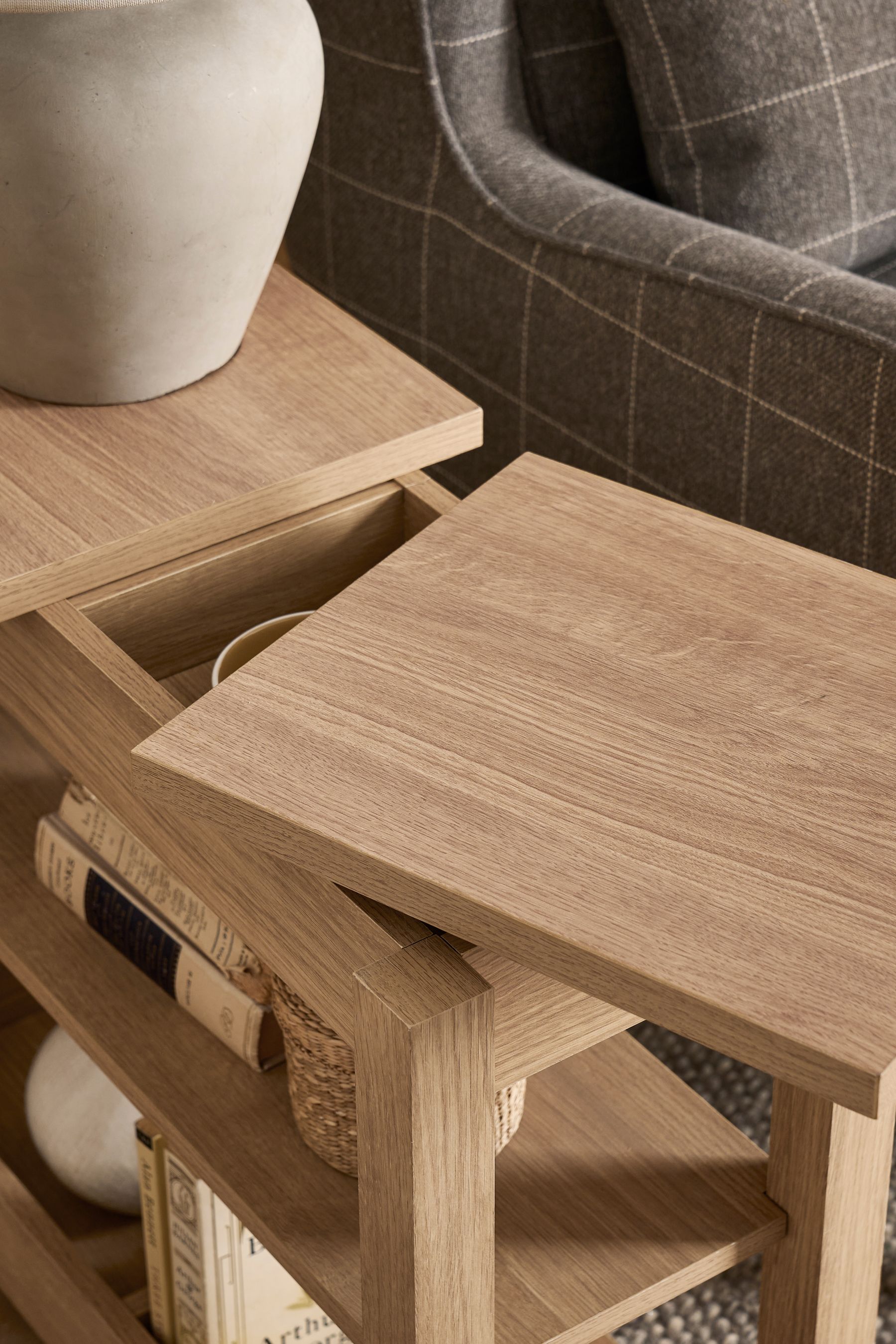 Buy Natural Malvern Oak Effect Sofa Side Table from the Next UK online shop