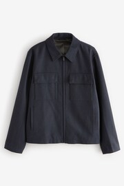 Buy Navy Blue Wool Blend Lightweight Shacket from the Next UK online shop