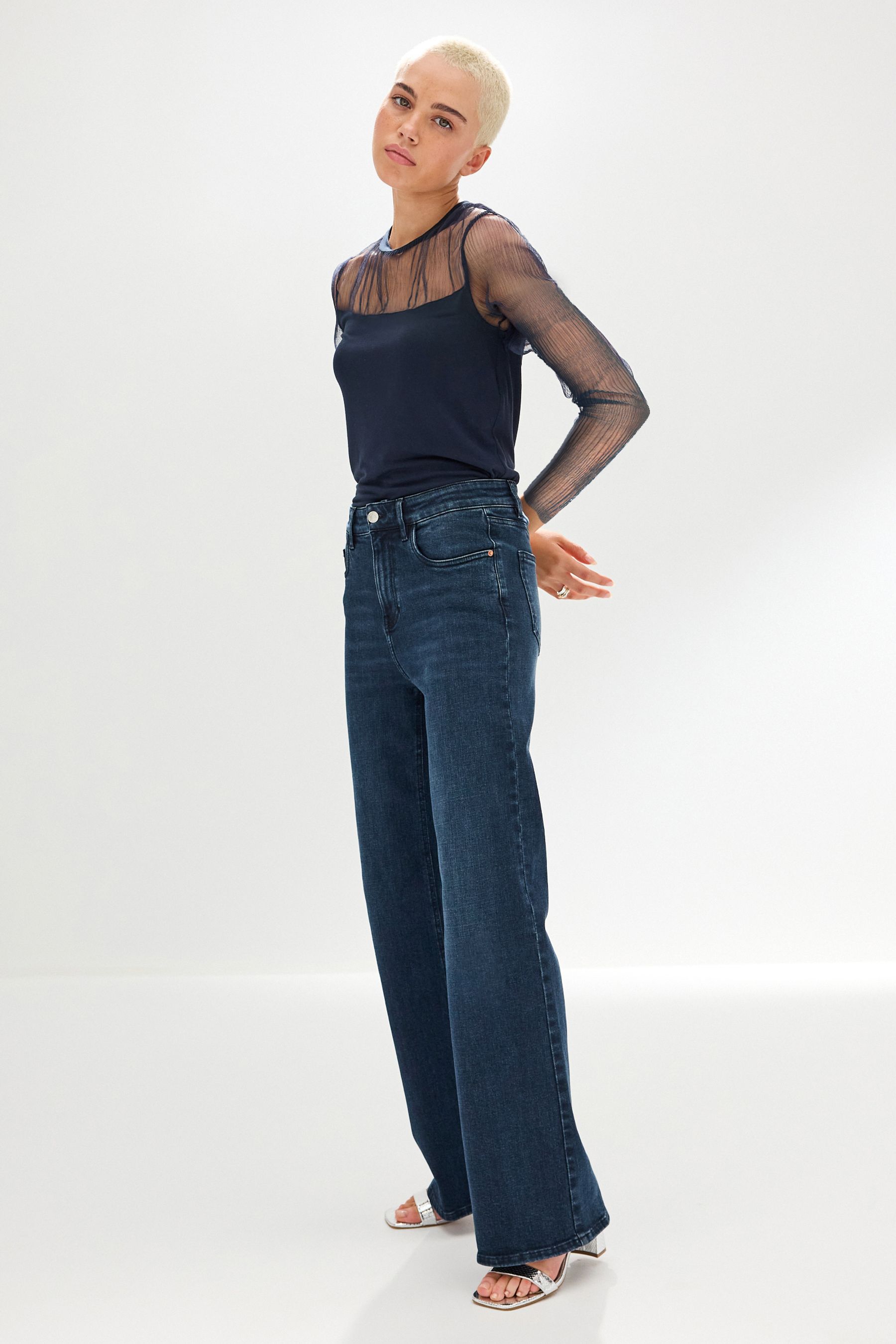 Buy Inky Blue Wide Leg Jeans from the Next UK online shop