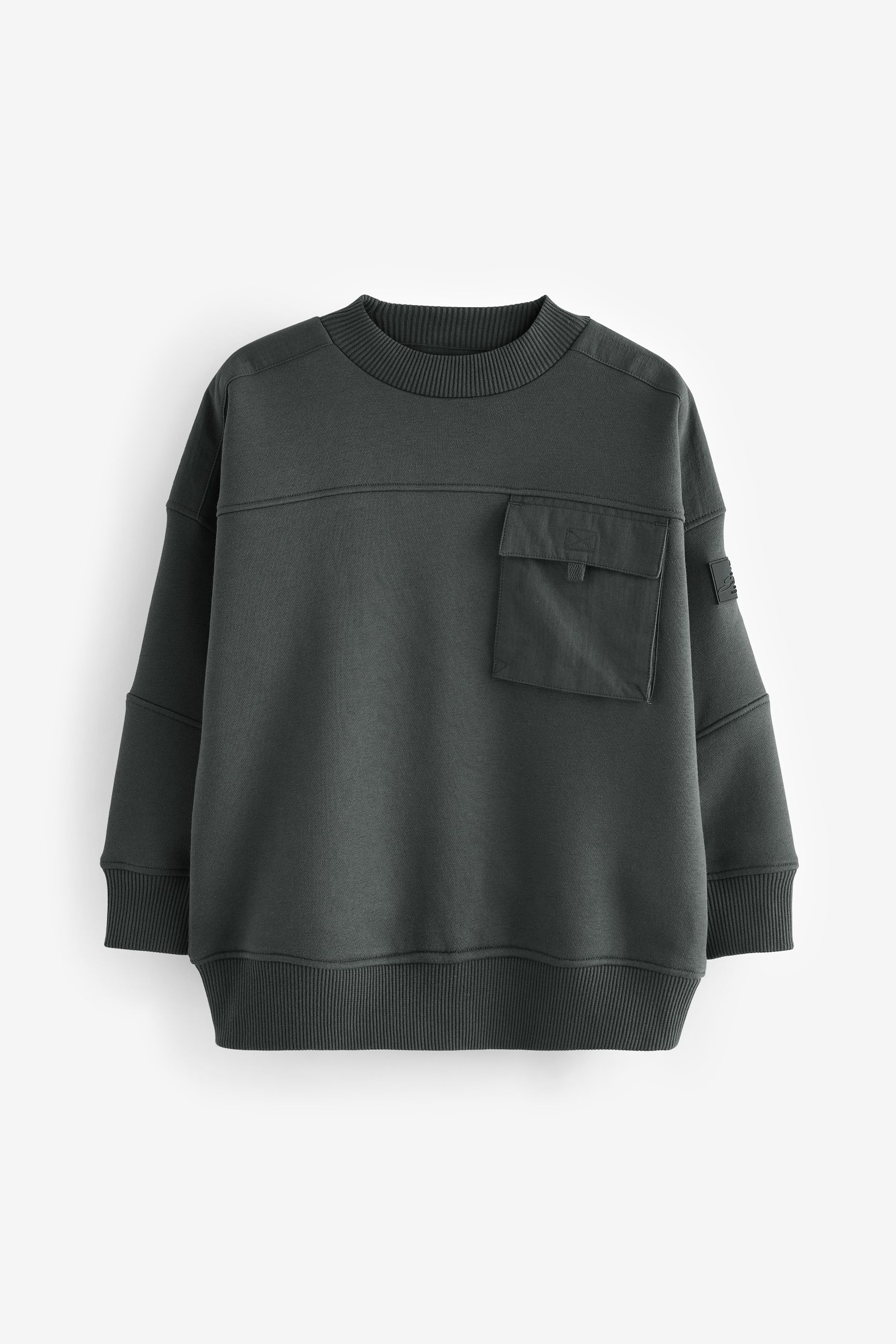 Buy Charcoal Grey Utility Crew Neck Sweat Top (3-16yrs) from the Next ...