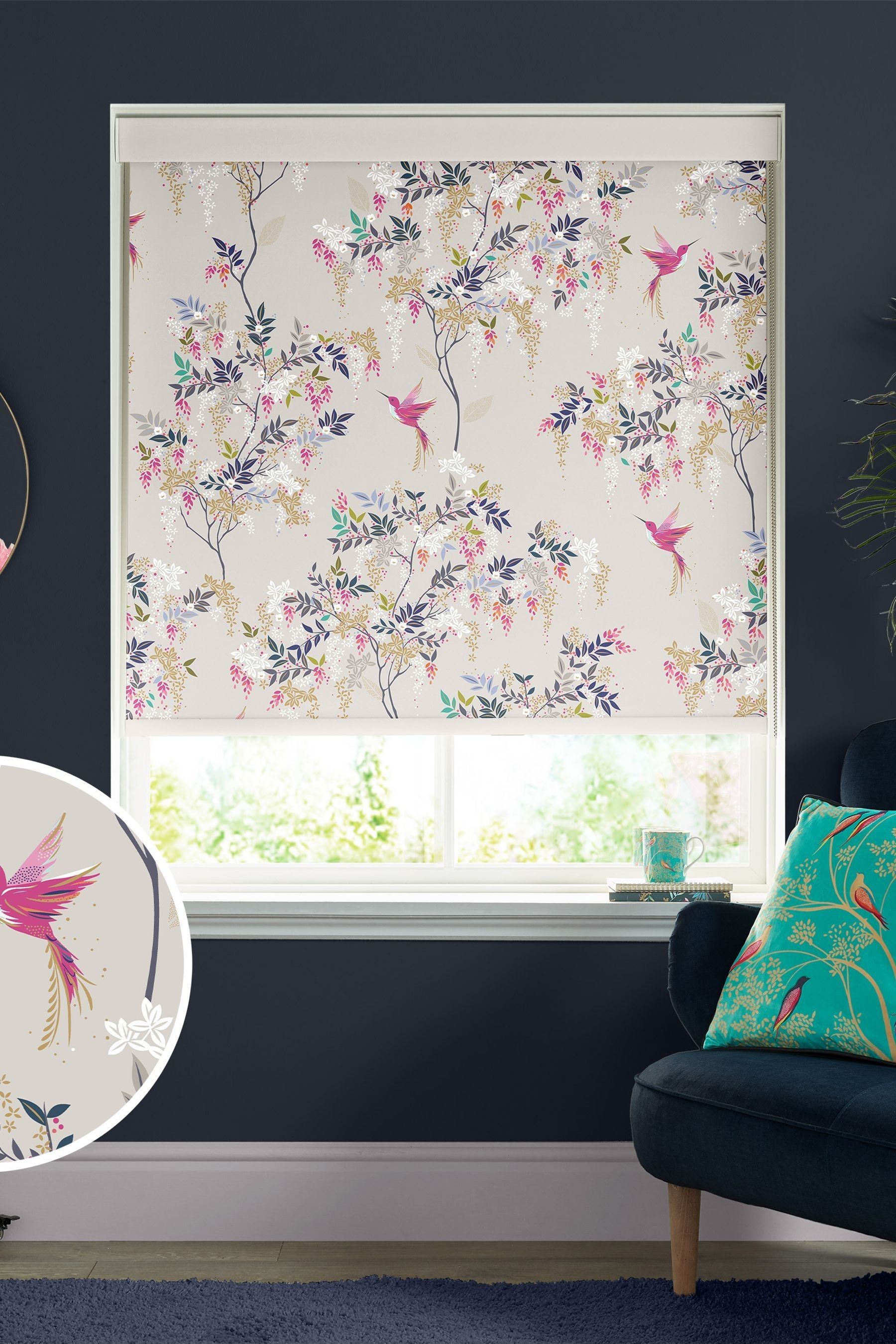 Buy Sara Miller Natural Hummingbird Made to Measure Roller Blinds from ...