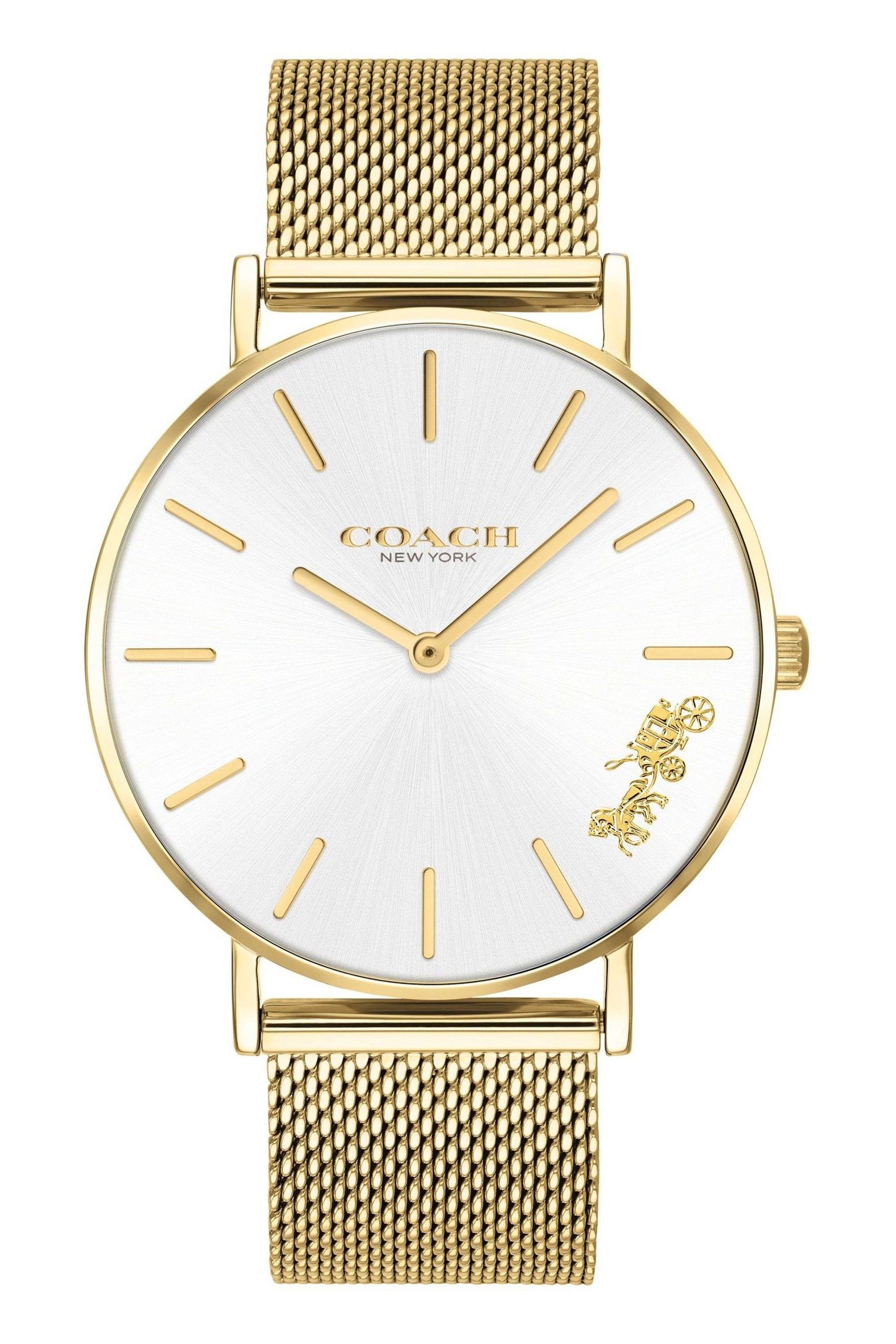 Buy Coach Gold Plated Mesh Perry Watch from the Next UK online shop