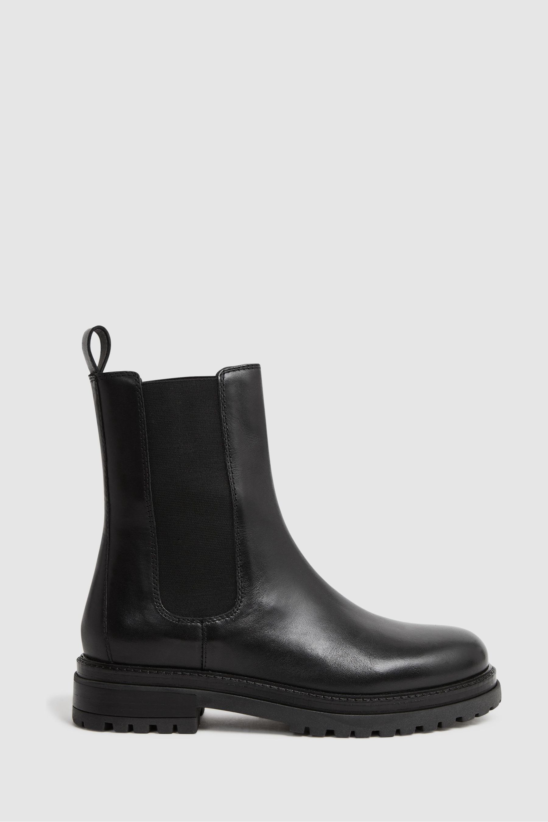 Buy Reiss Black Thea Leather Chelsea Boots from the Next UK online shop