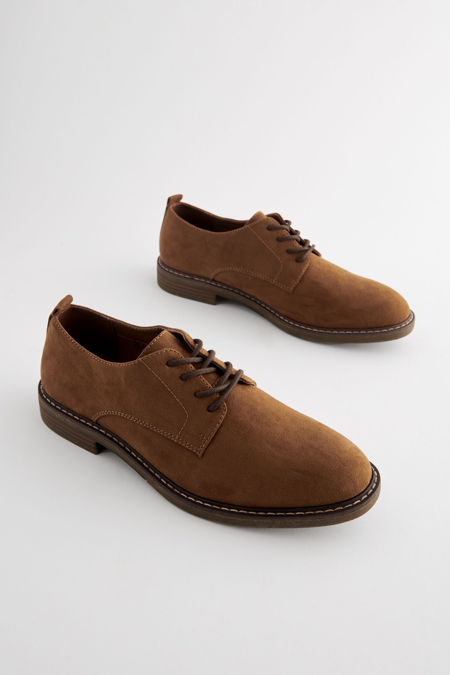 Buy Tan Brown Suedette Derby Shoes from Next Australia
