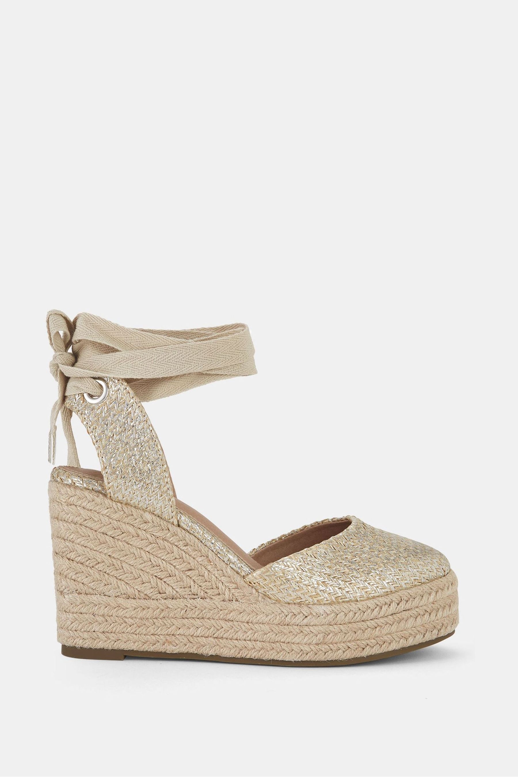 Buy Novo Gold Regular Fit Buenos Aries Closed Toe Espadrille Wedges ...