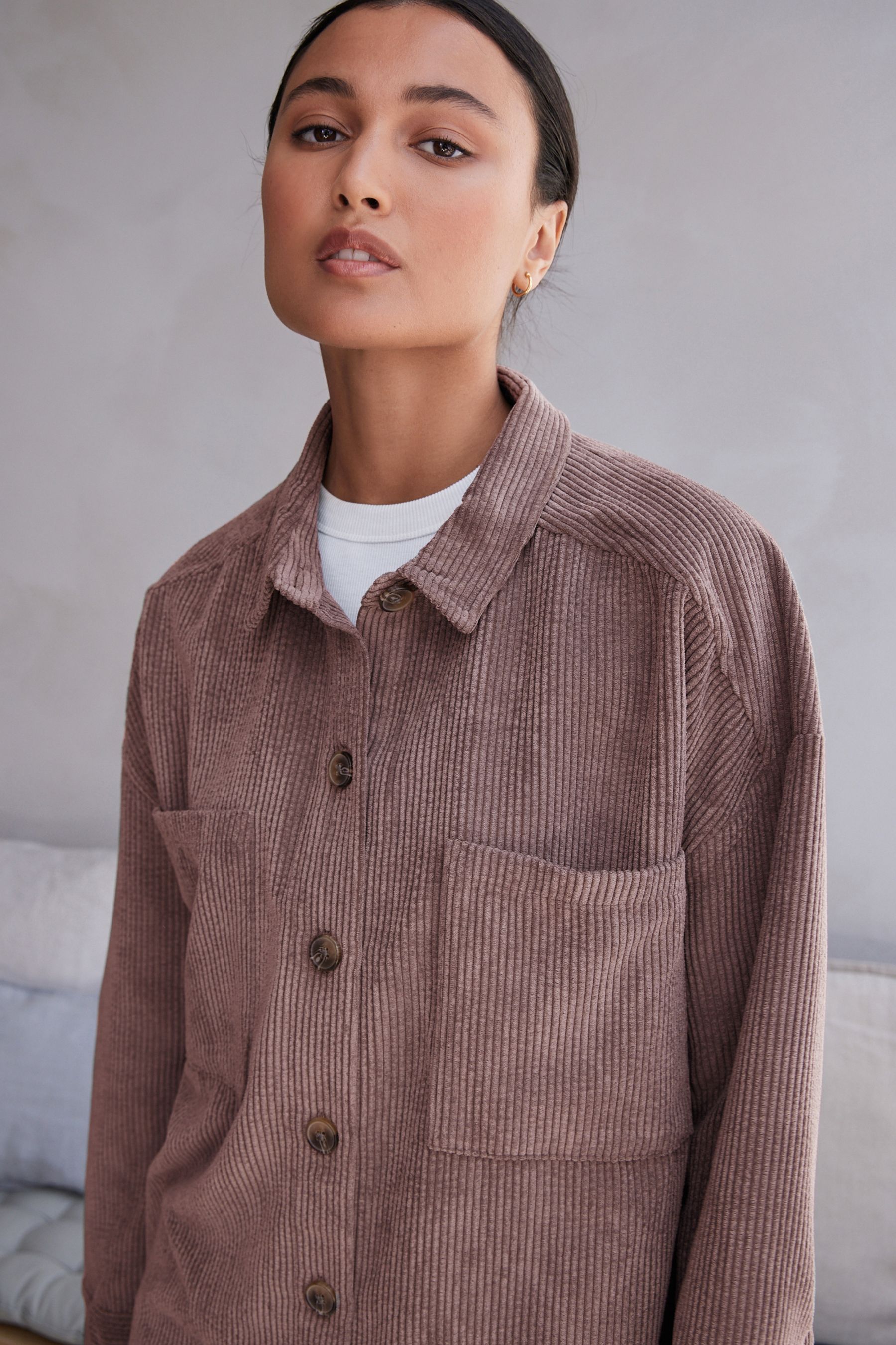 Buy Mauve Purple Corduroy Lightweight Shacket from the Next UK online shop