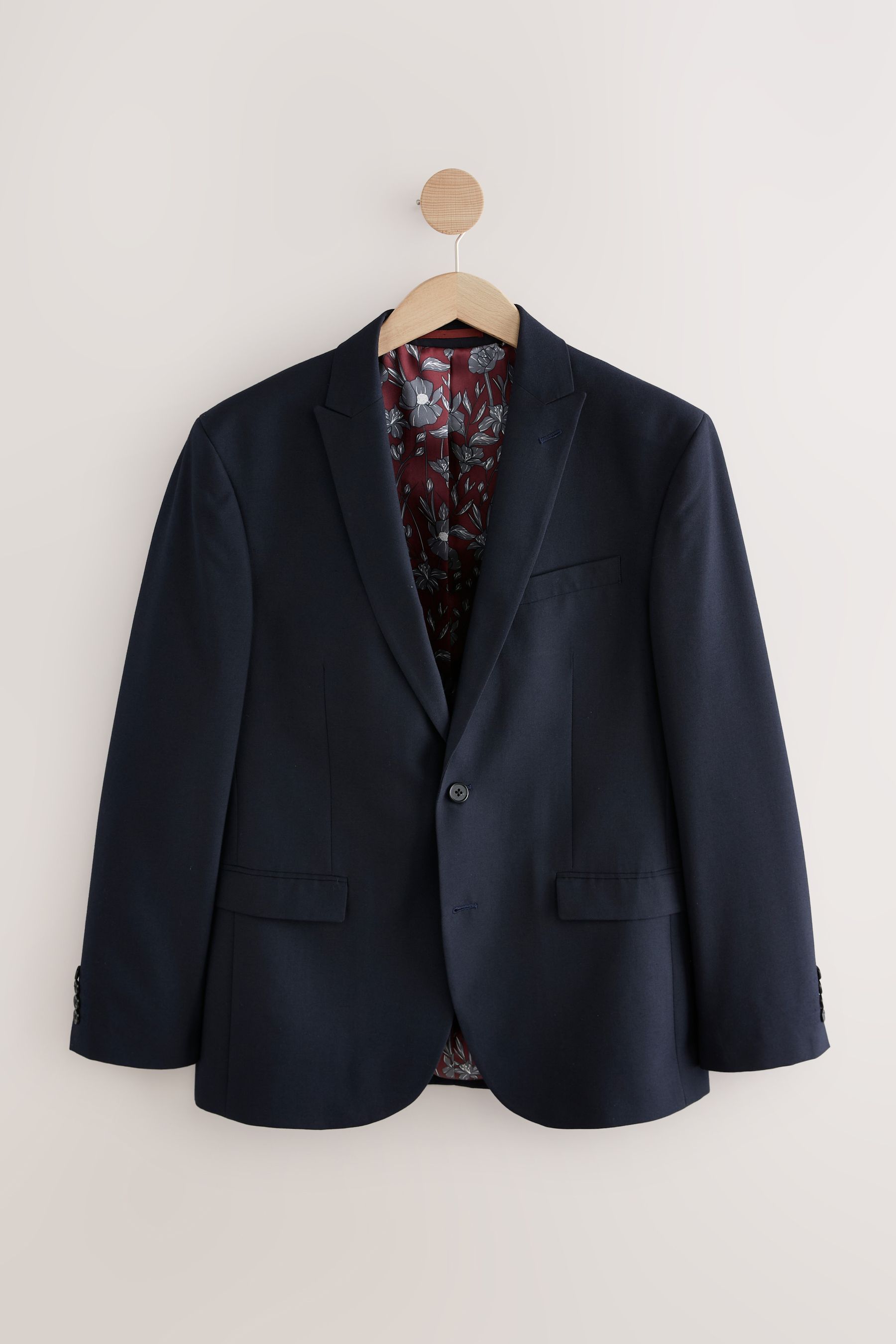 Buy Navy Blue Regular Fit Two Button Suit Jacket from the Next UK ...
