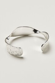 Buy Oliver Bonas Silver Plated Sculptural Twist Cuff Bangle from the Next UK online shop