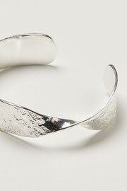 Buy Oliver Bonas Silver Plated Sculptural Twist Cuff Bangle from the Next UK online shop