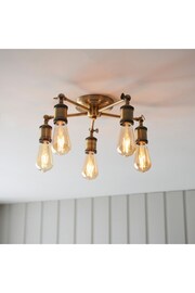 Buy Gallery Home Antique Brass Hamilton 5 Bulb Ceiling Light from the ...