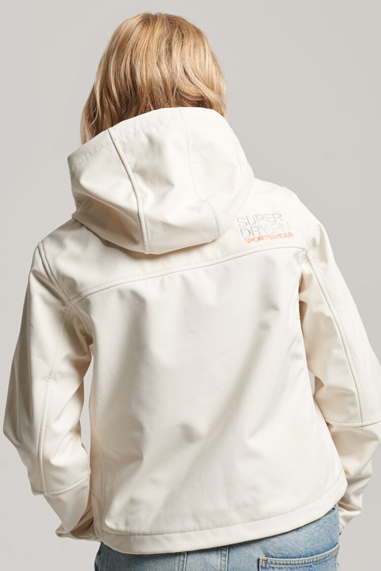 Buy Superdry Cream Code Trekker Hooded Softshell Jacket from the Next ...