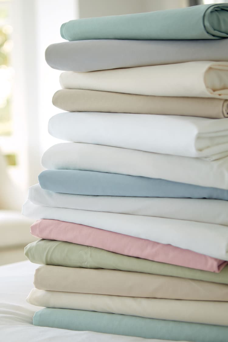 Buy Laura Ashley Blush Pink 400 Thread Count 100% Cotton Fitted Sheet ...