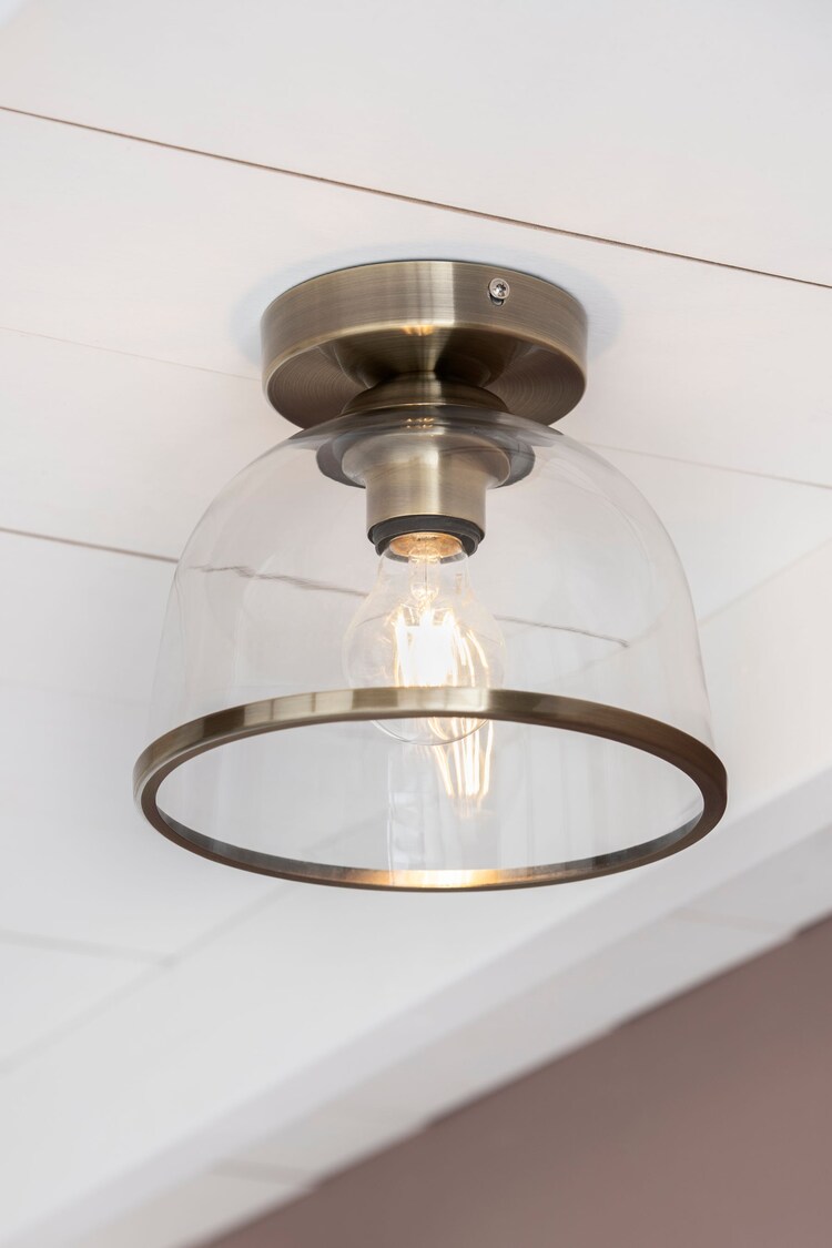 Buy Brass Gloucester 1 Light Flush Ceiling Light from Next Ireland
