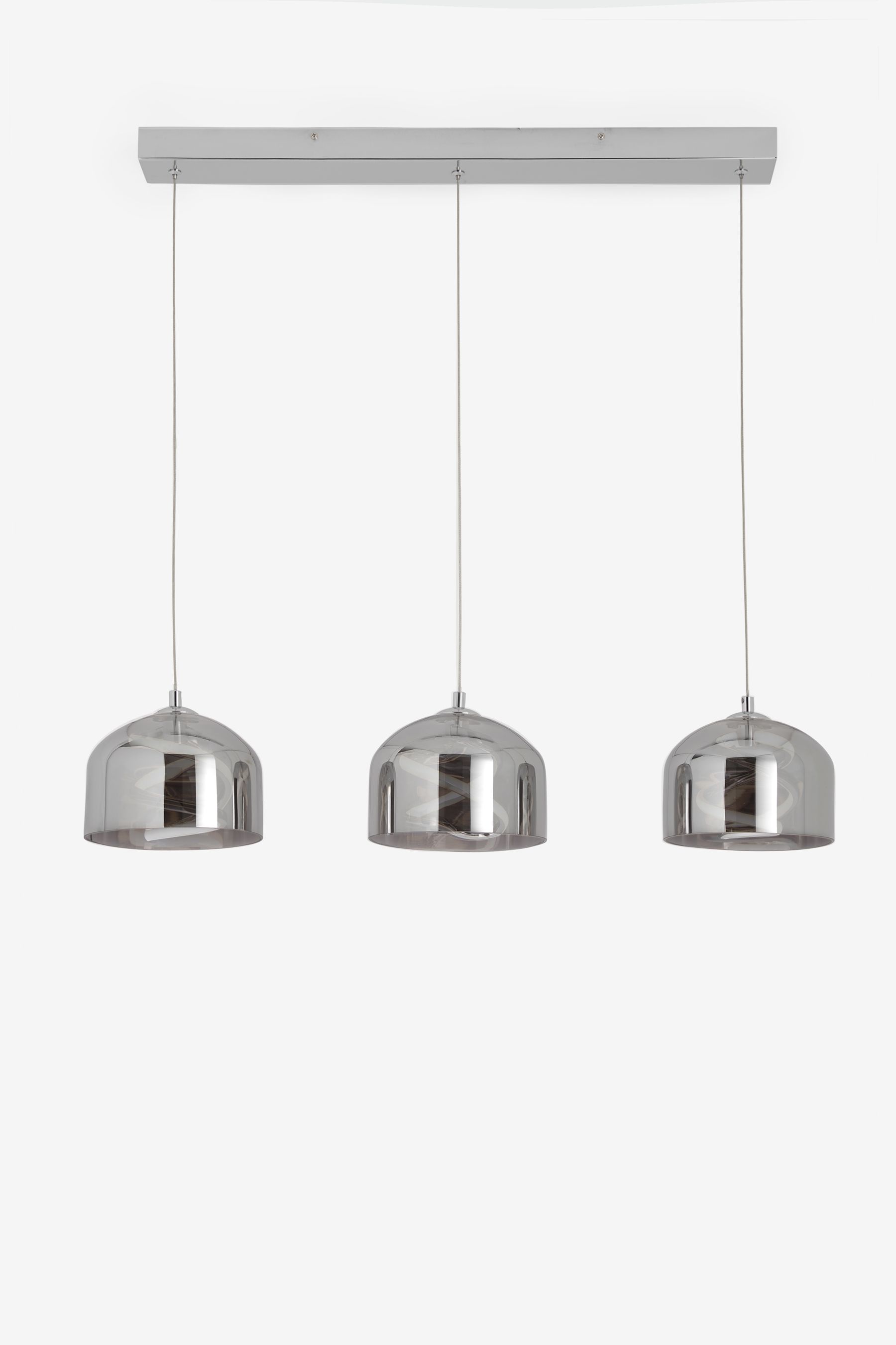 Buy Smoke Grey Helix 3 Light Linear Ceiling Light Pendant from the Next ...