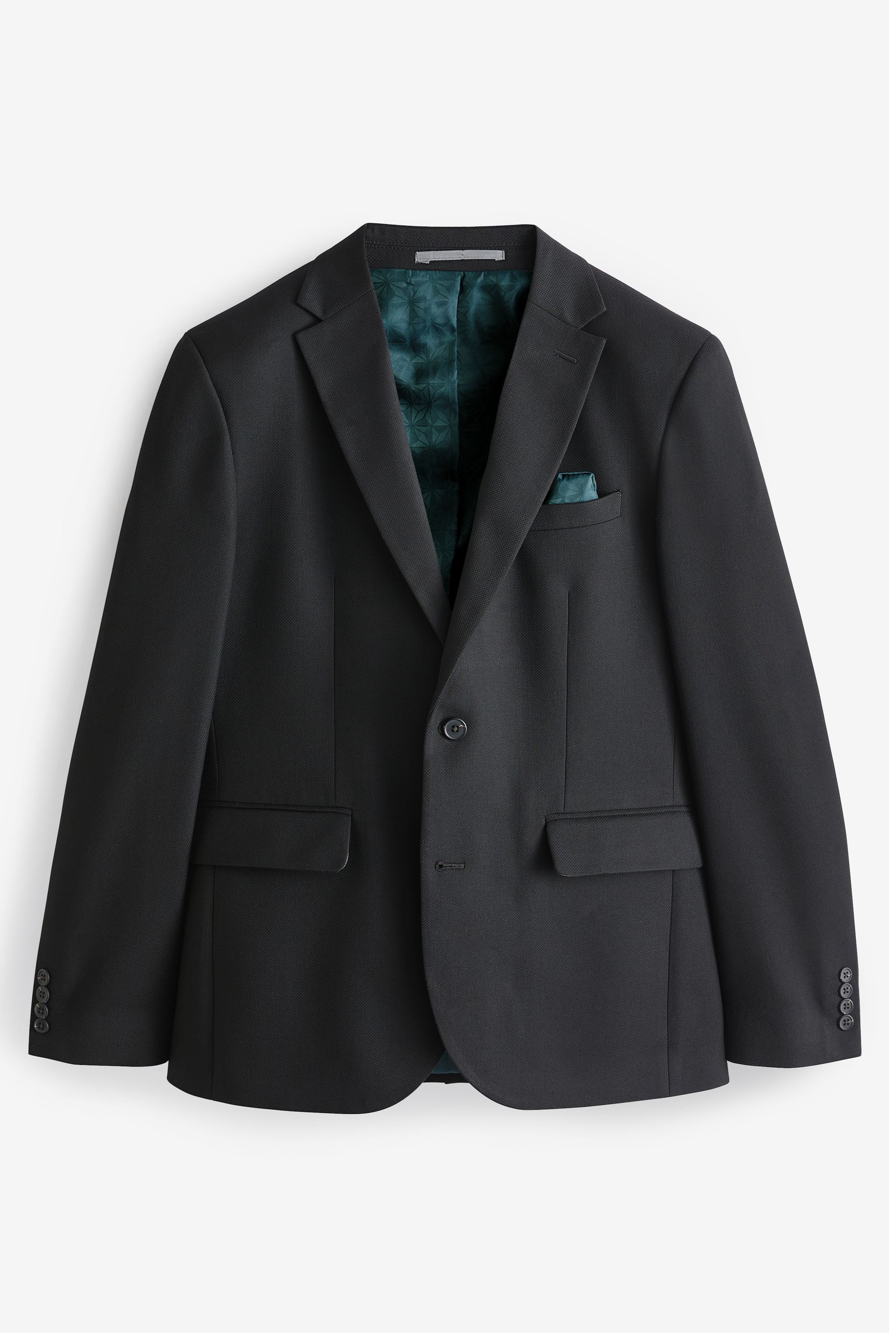 Buy Black Slim Fit Textured Suit Jacket from the Next UK online shop