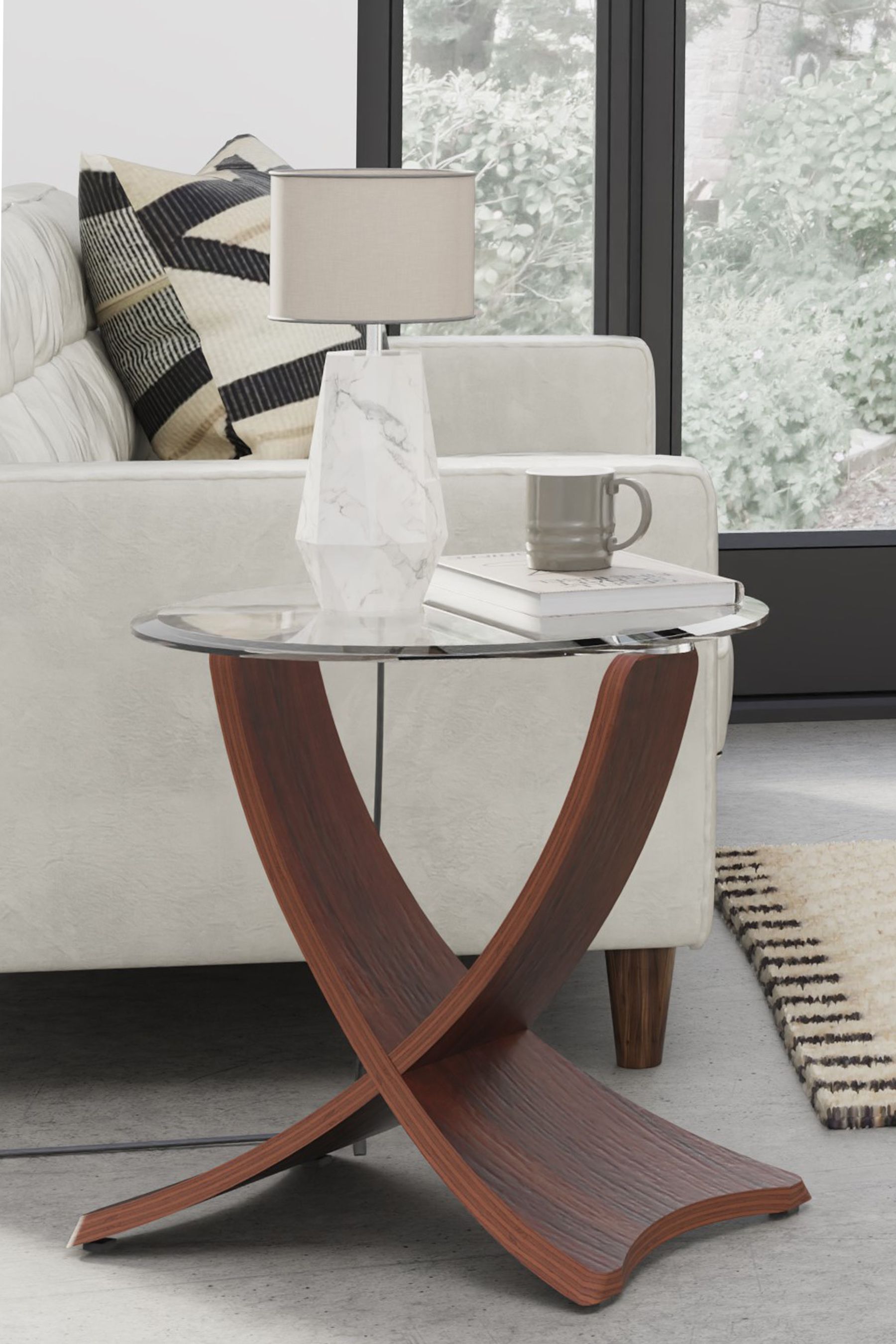 Buy Jual Walnut Siena Round Side Table from the Next UK online shop