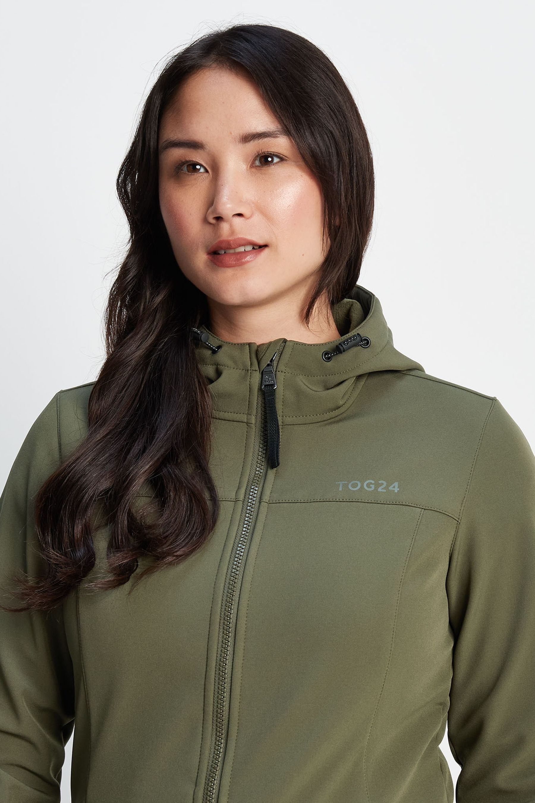 Buy Tog 24 Green Marina Extra Long Softshell Jacket from the Next UK ...